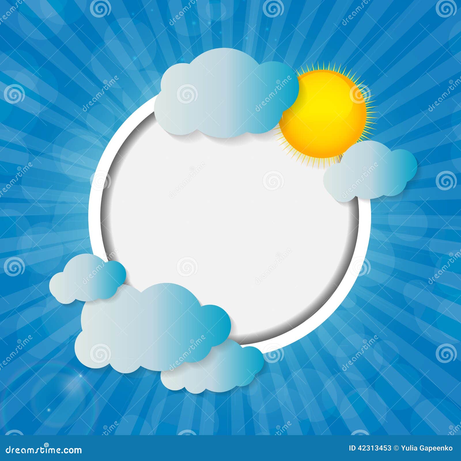 Frame on Sunny Shiny Background Vector Stock Vector - Illustration of ...