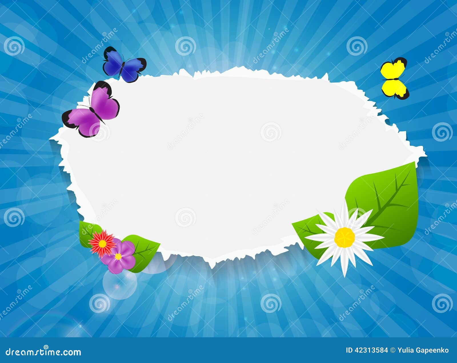 Frame on Sunny Shiny Background Vector Stock Vector - Illustration of ...