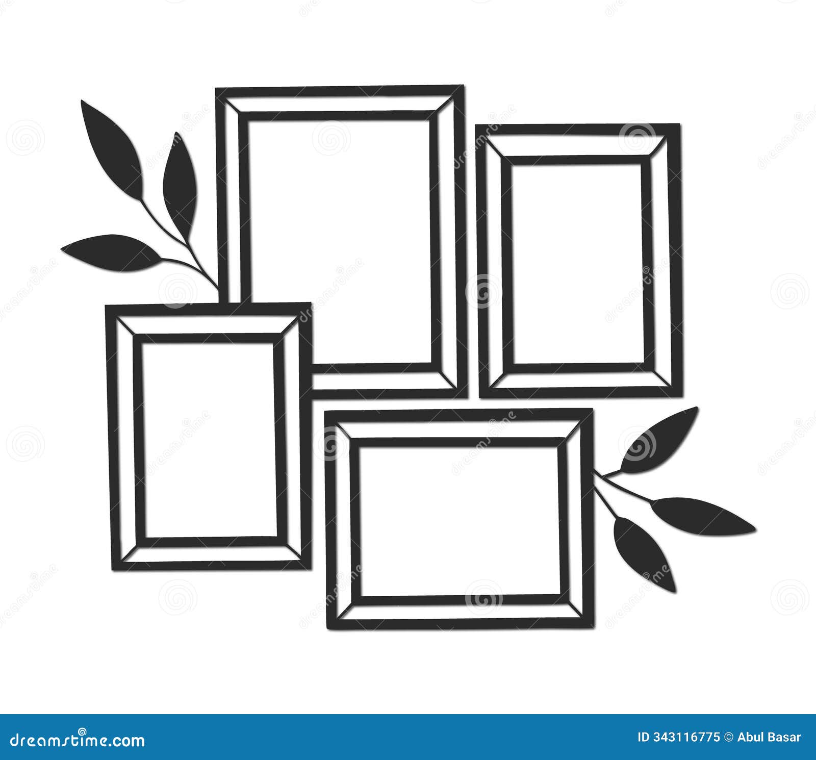 Frame SVG, Square Frame Silhouette, Simple Frame Vector Illustration ...