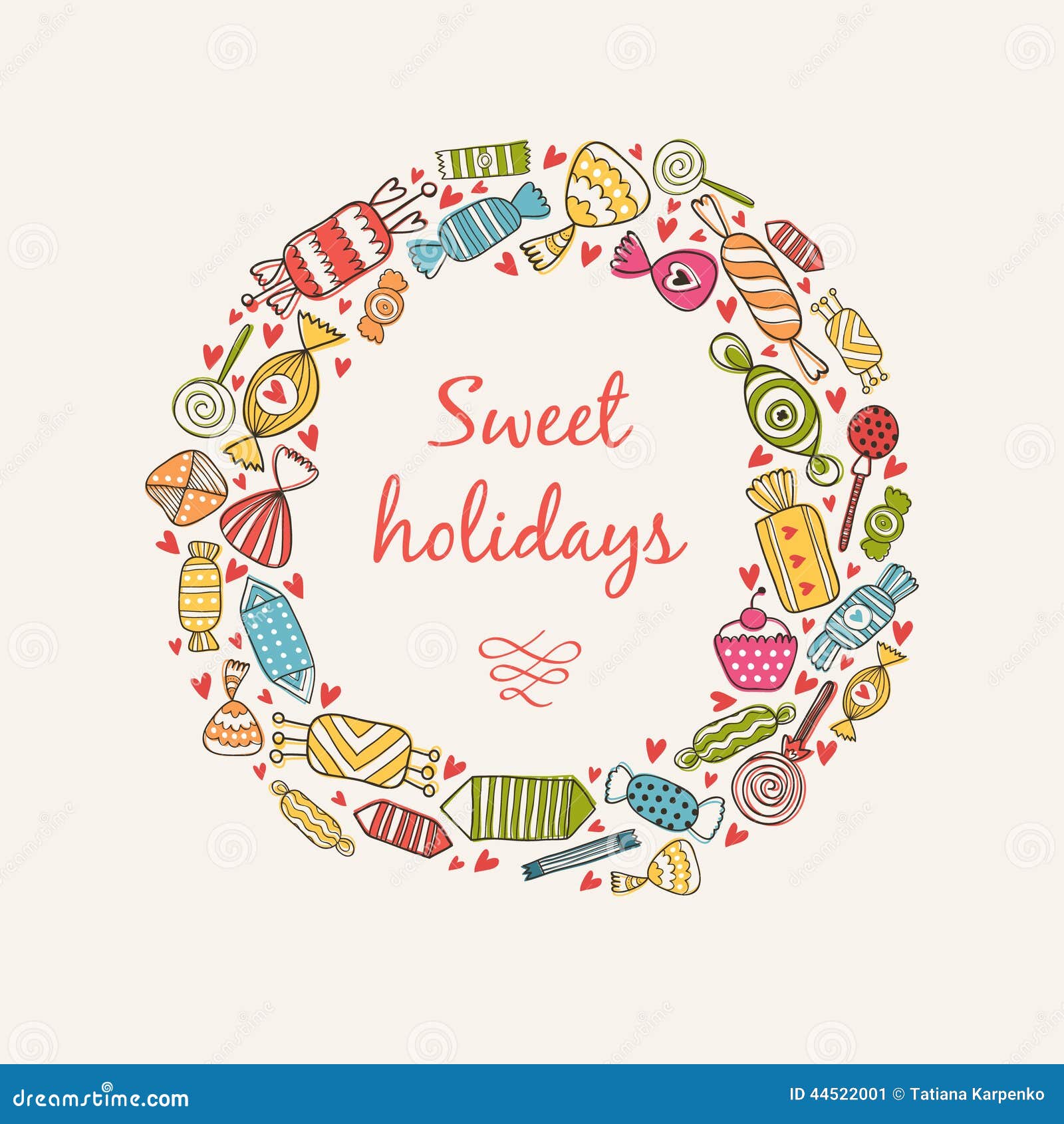 Frame with Sweets and Candy Stock Vector - Illustration of happy, frame ...