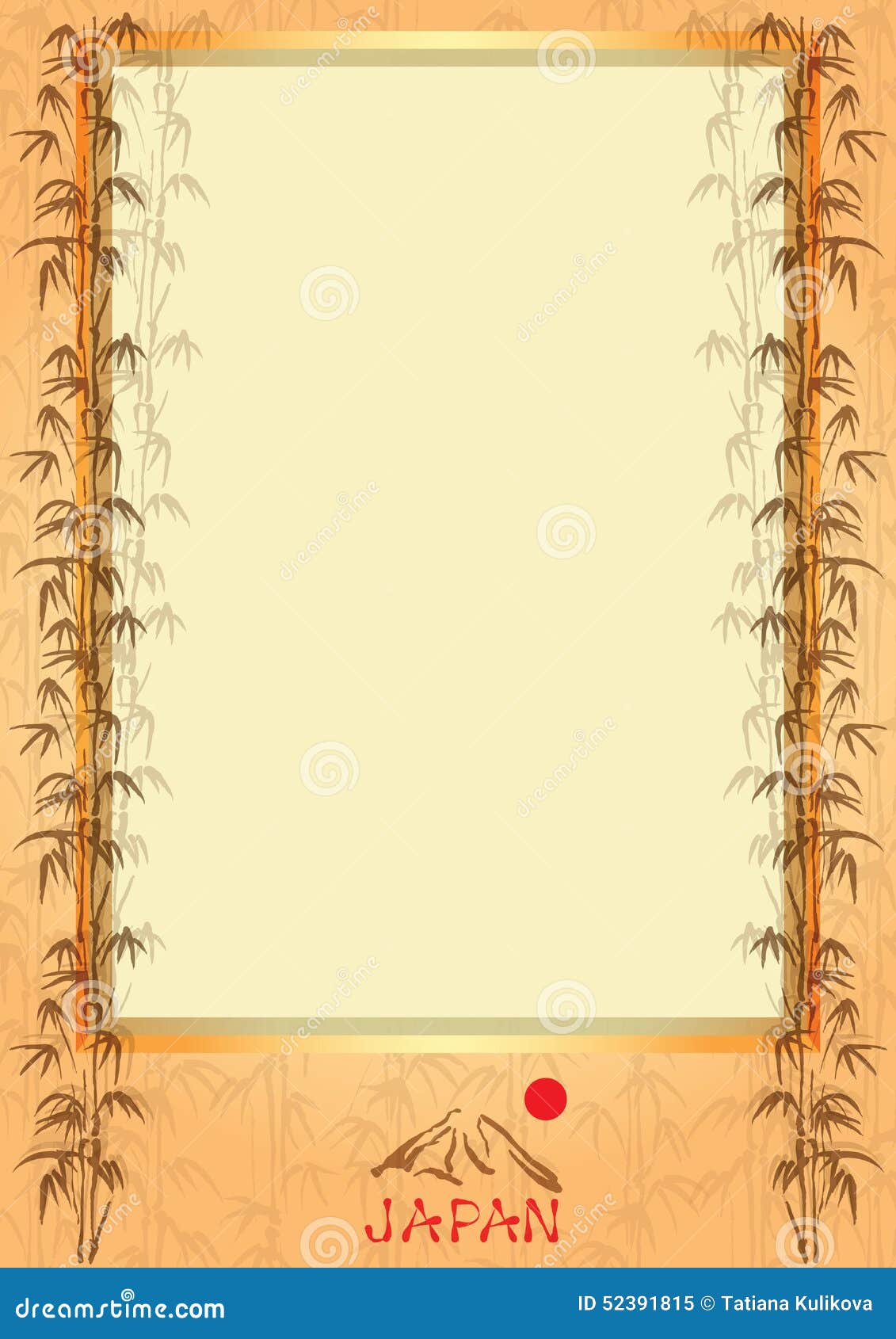 Frame with Symbols of Japan Stock Vector - Illustration of fuji, print ...