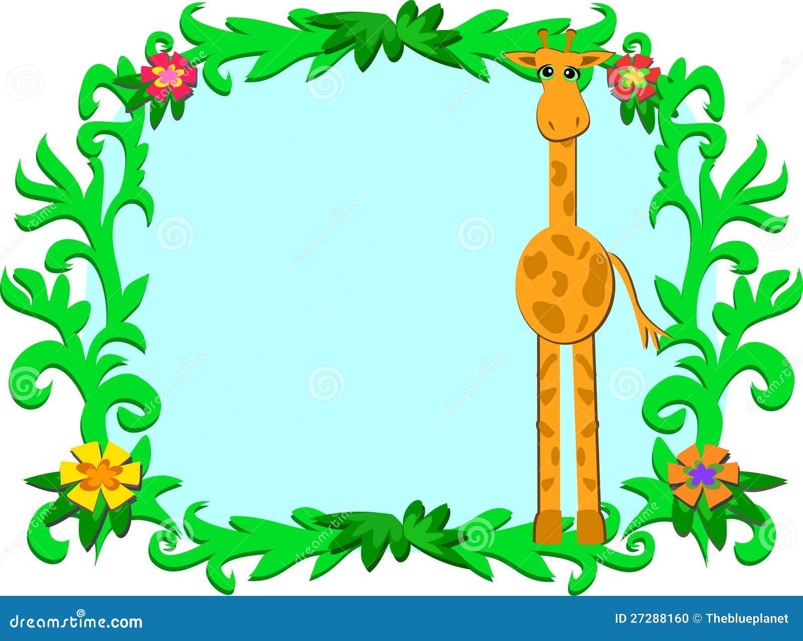 Frame with Tall Giraffe stock illustration. Illustration of neck - 27288160