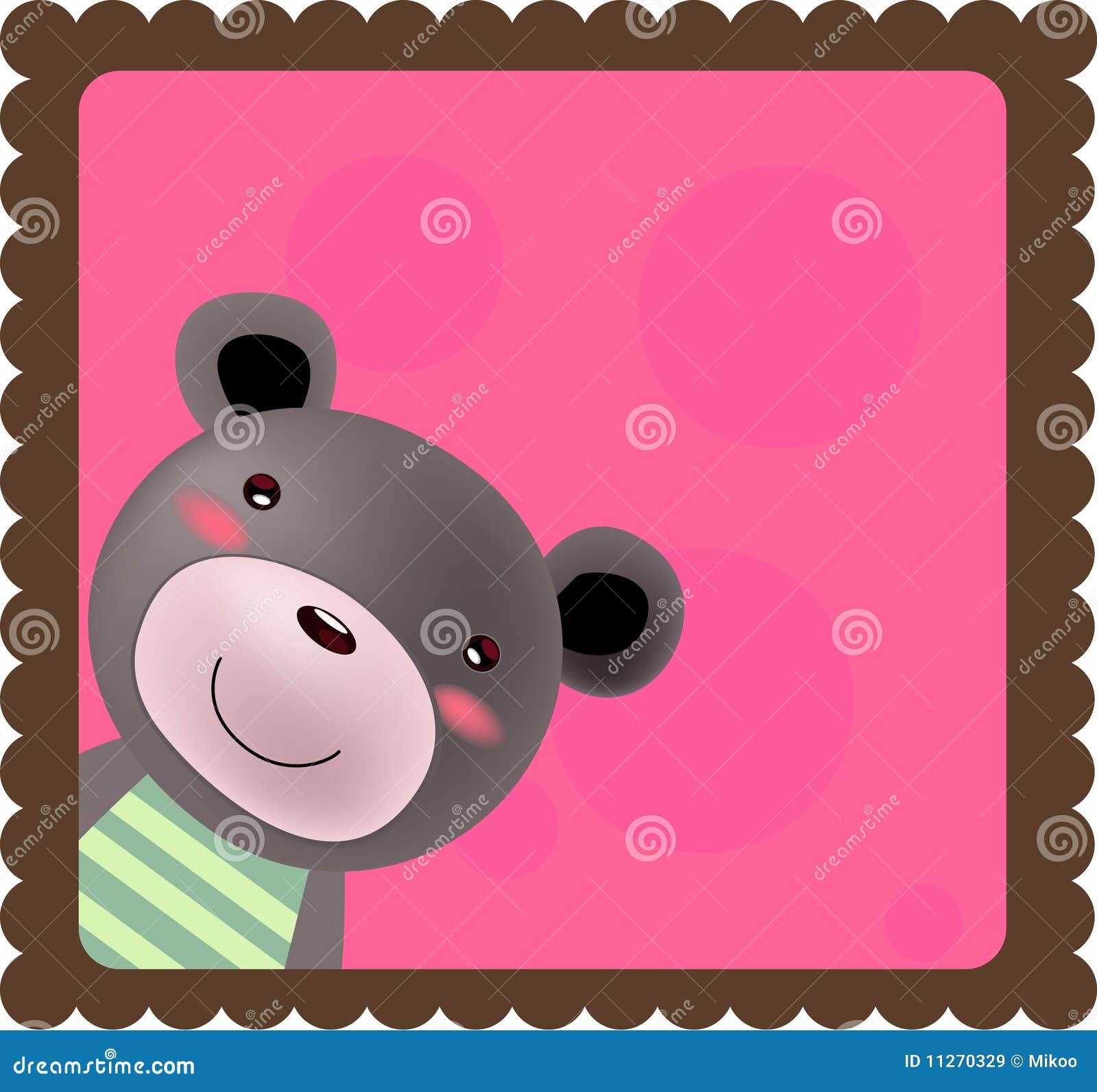 Frame with teddy bear stock vector. Illustration of frame - 11270329