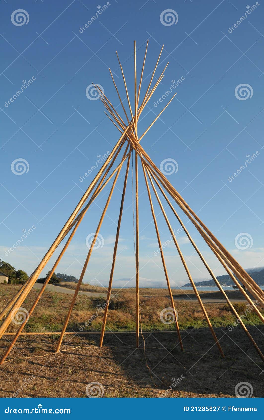 Frame of a Teepee Structure As it is Built Stock Image - Image of frame ...