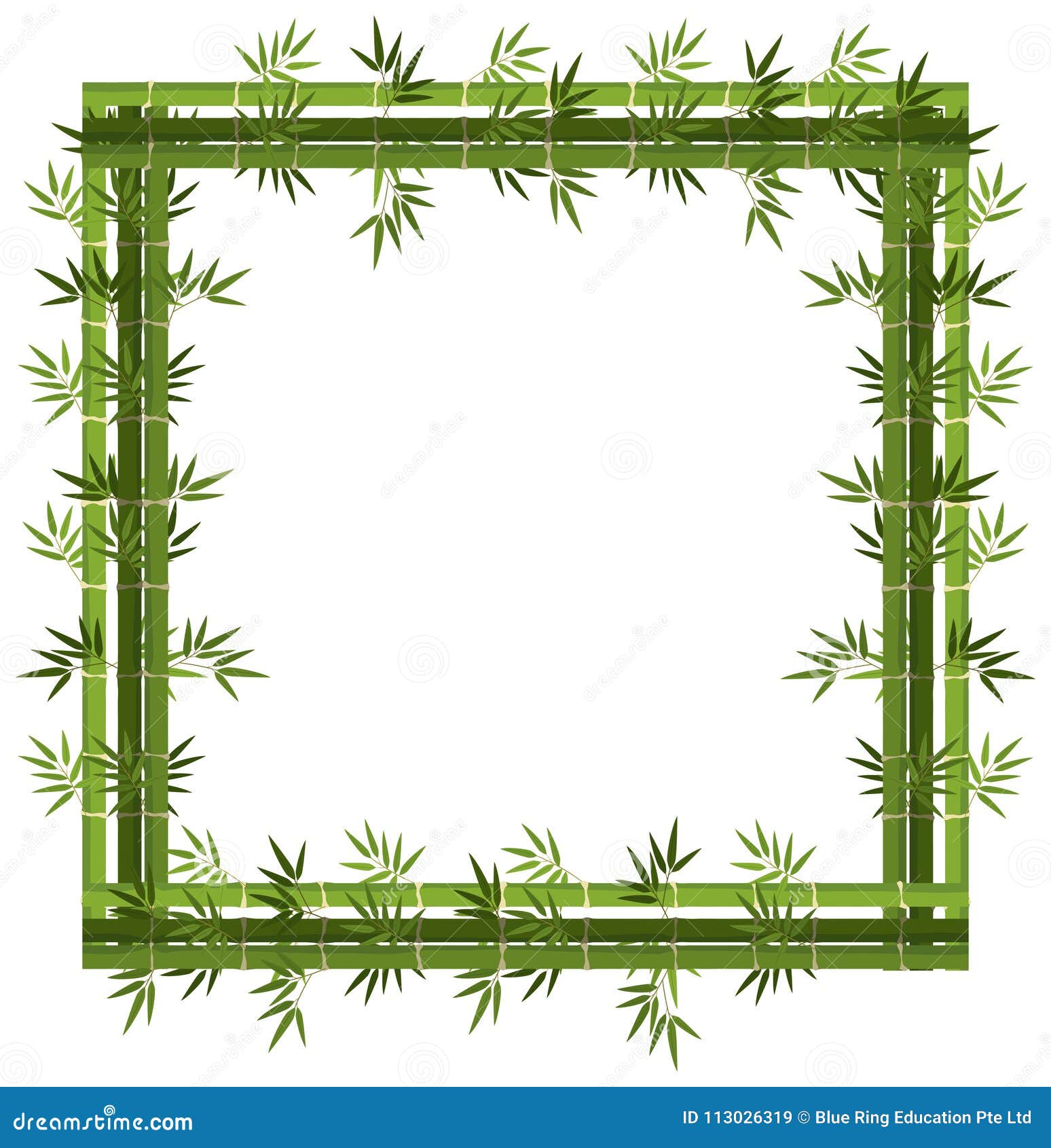 Frame Template with Bamboo Trees Stock Vector - Illustration of ...