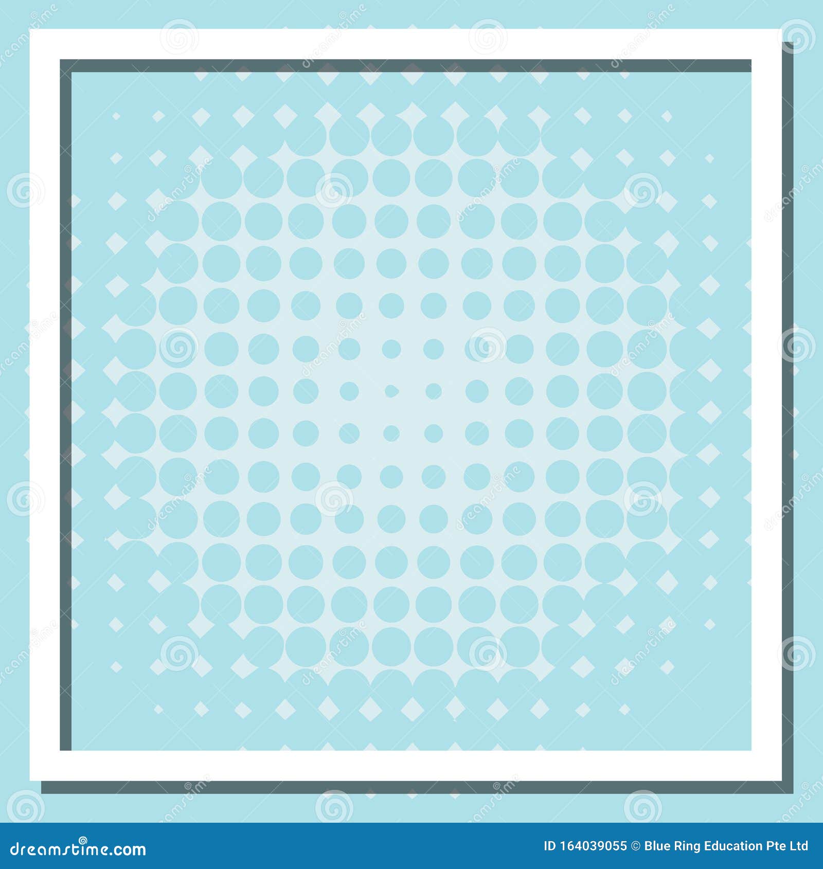Frame Template Design with Blue Dots Stock Vector - Illustration of ...
