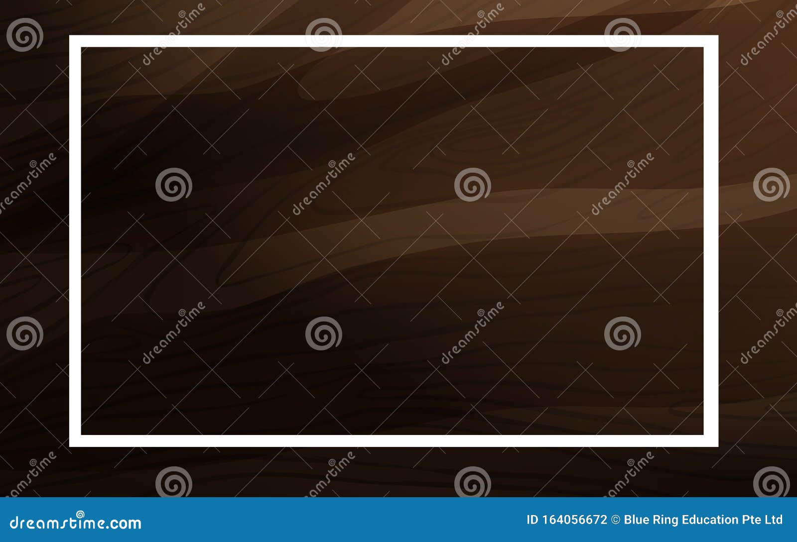 Frame Template Design with Brown Wood Stock Illustration - Illustration ...