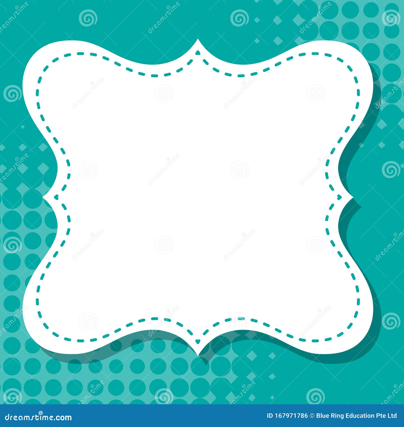 Frame Template Design with Green Background Stock Vector - Illustration ...