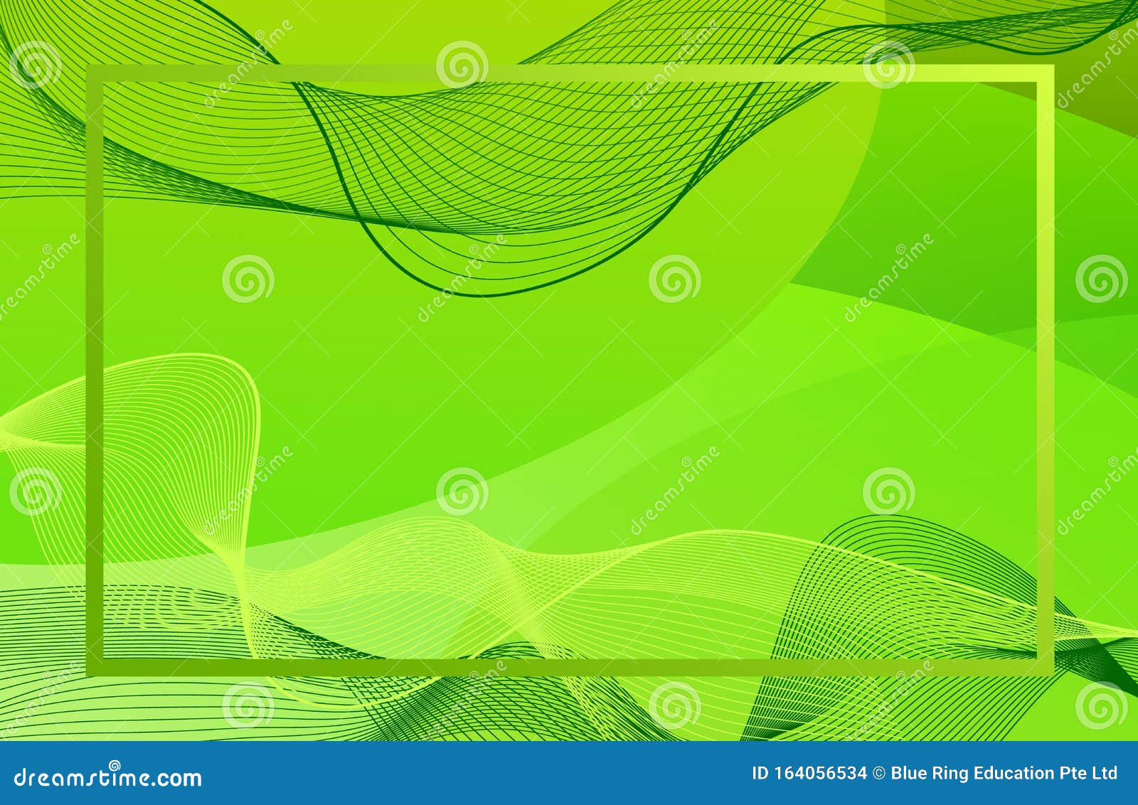 Frame Template Design with Green Background Stock Illustration ...
