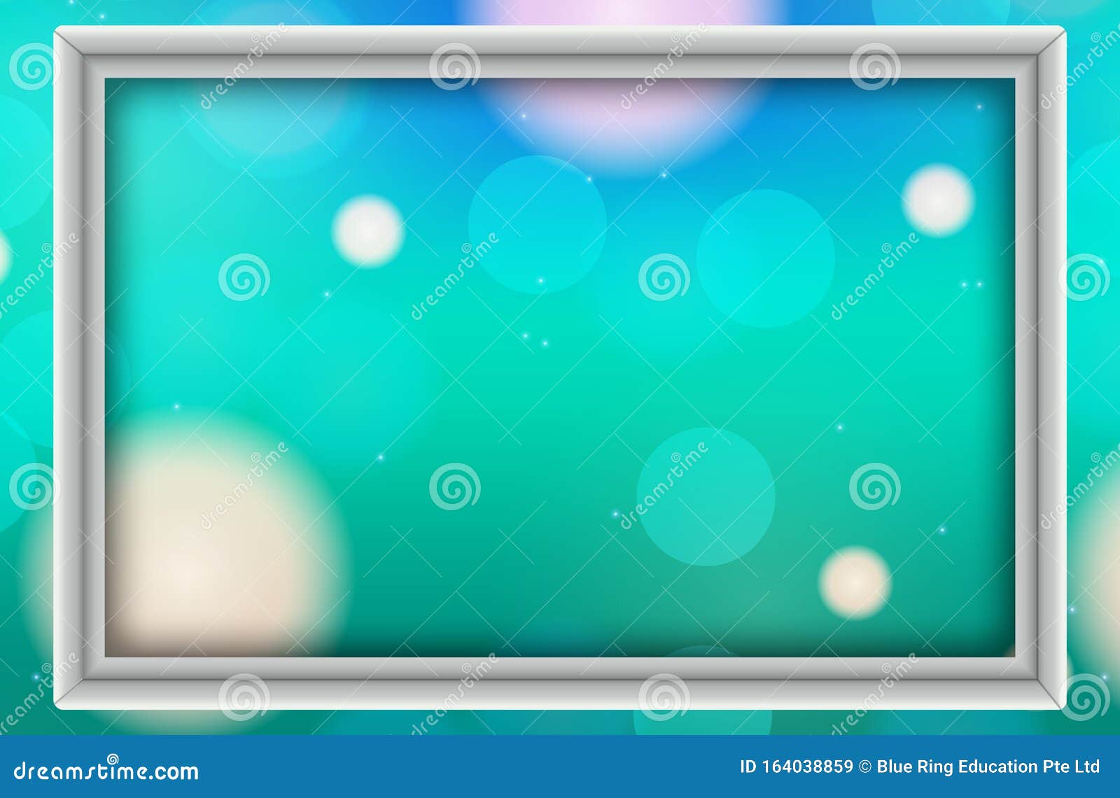 Frame Template Design with Green Light Stock Vector - Illustration of ...