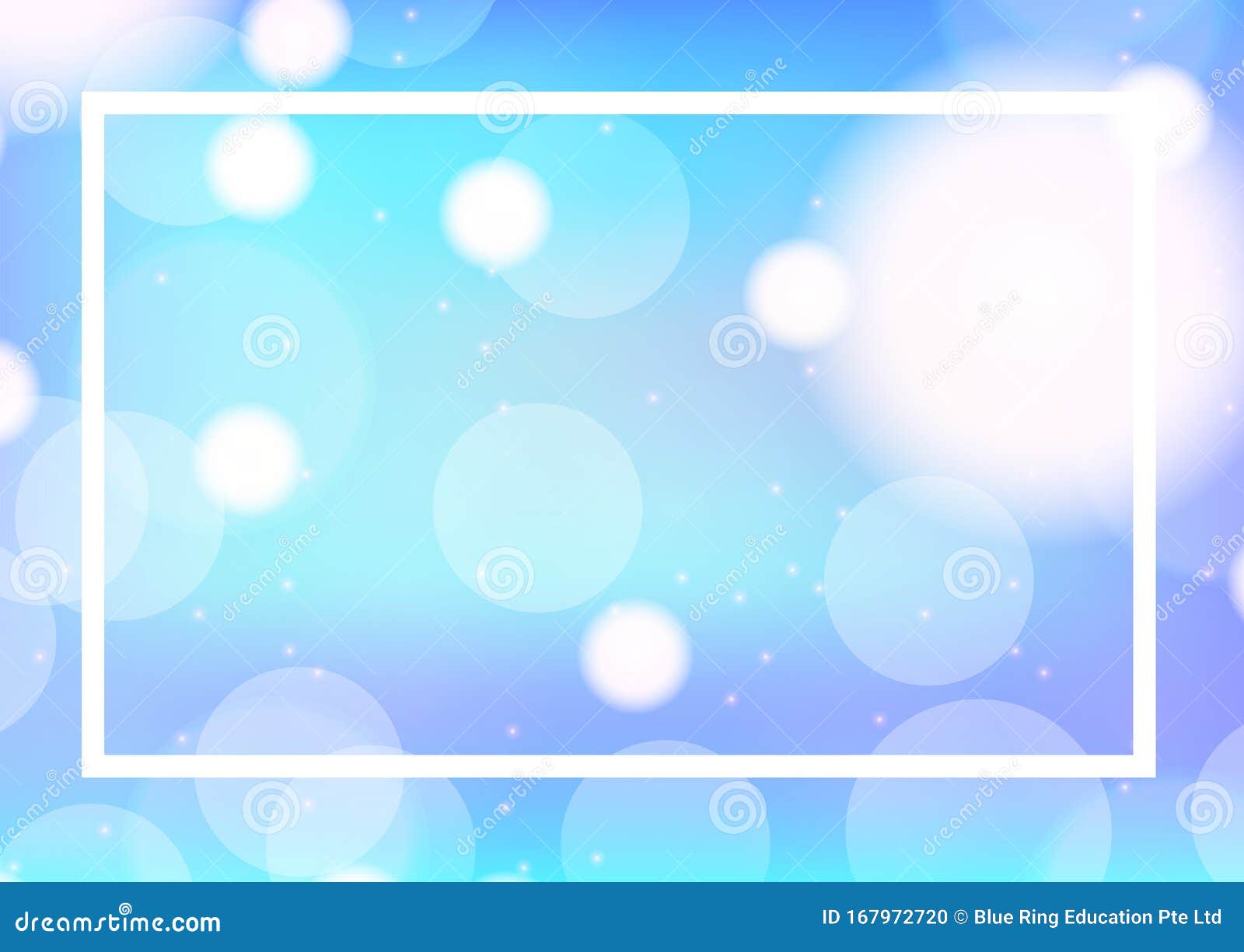 Frame Template Design with Light on Blue Stock Vector - Illustration of ...
