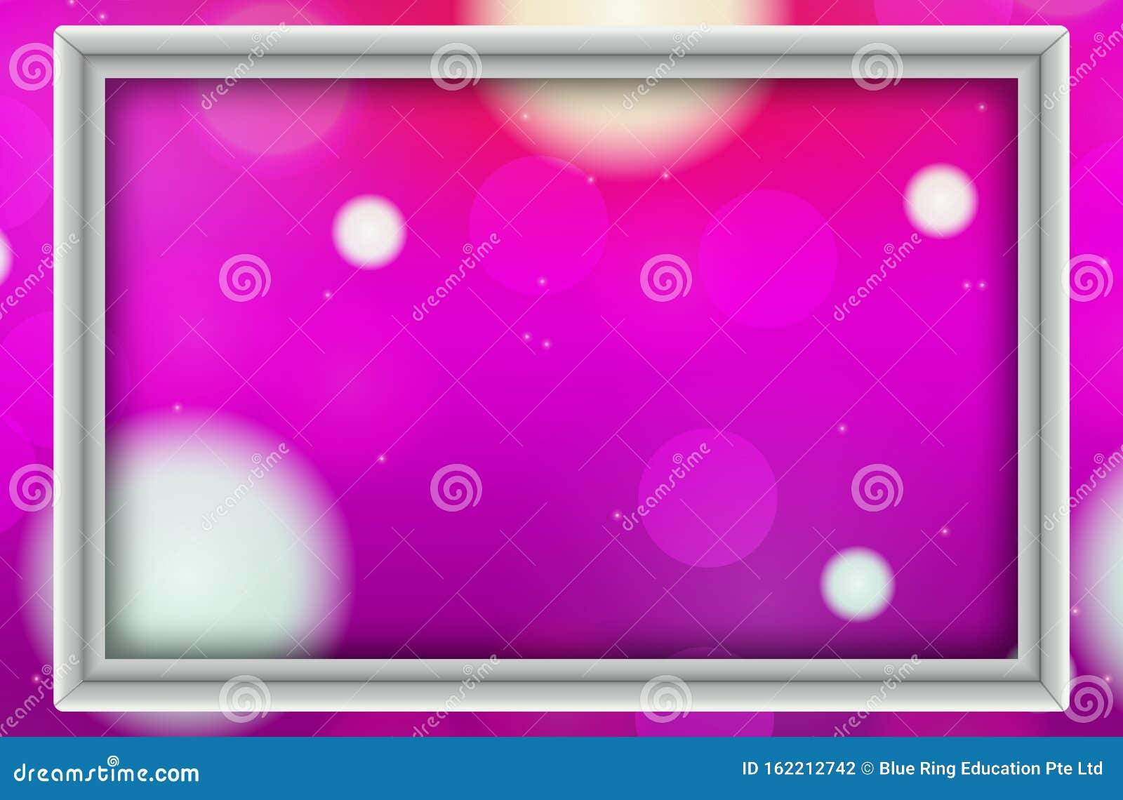 Frame Template Design with Pink Background Stock Vector - Illustration ...