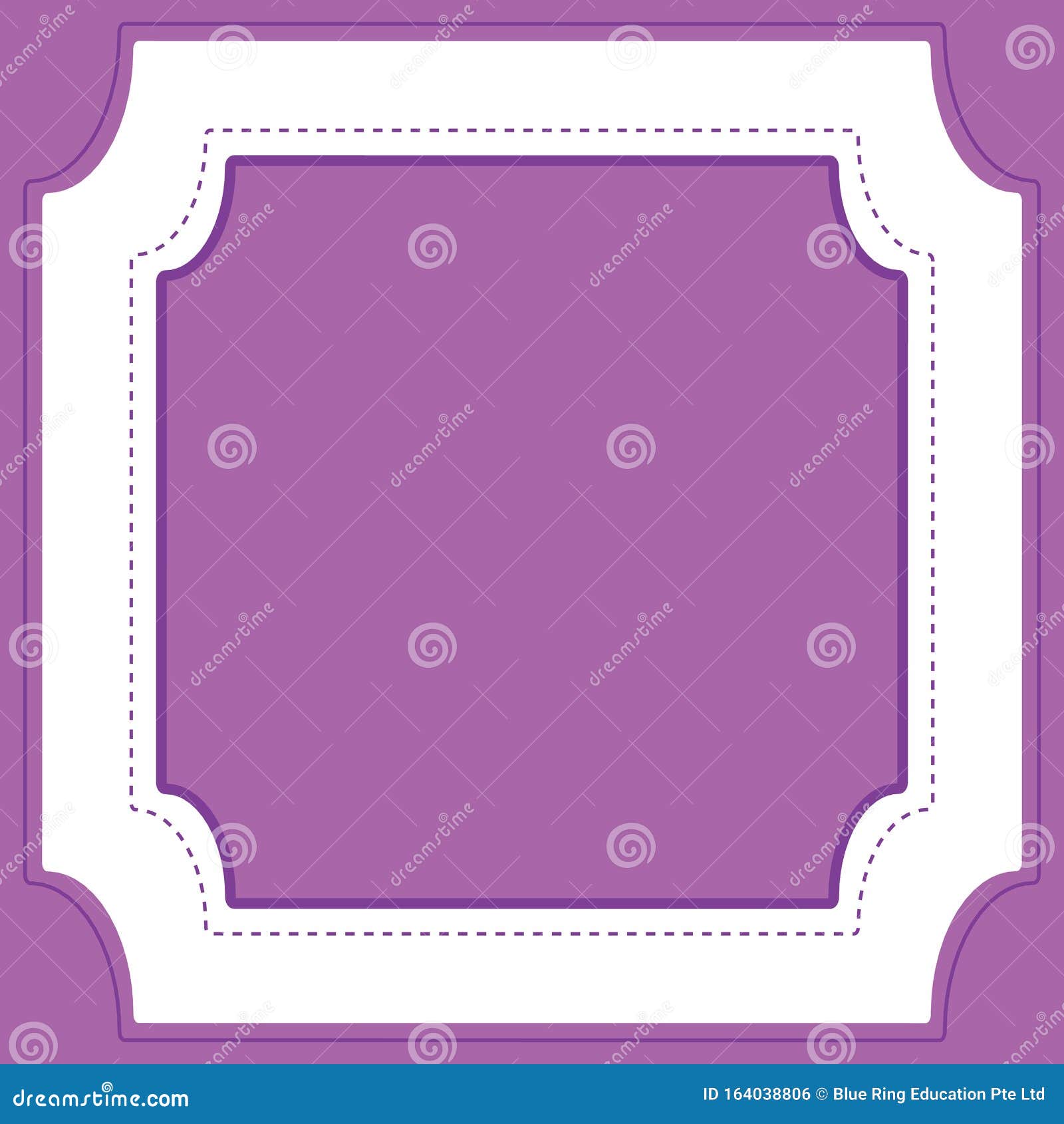 Frame Template Design with Purple Background Stock Vector ...