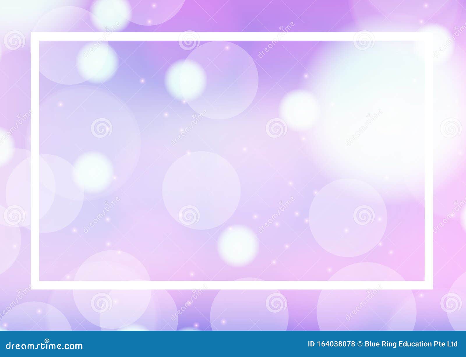 Frame Template Design with Purple Bubbles Stock Vector - Illustration ...