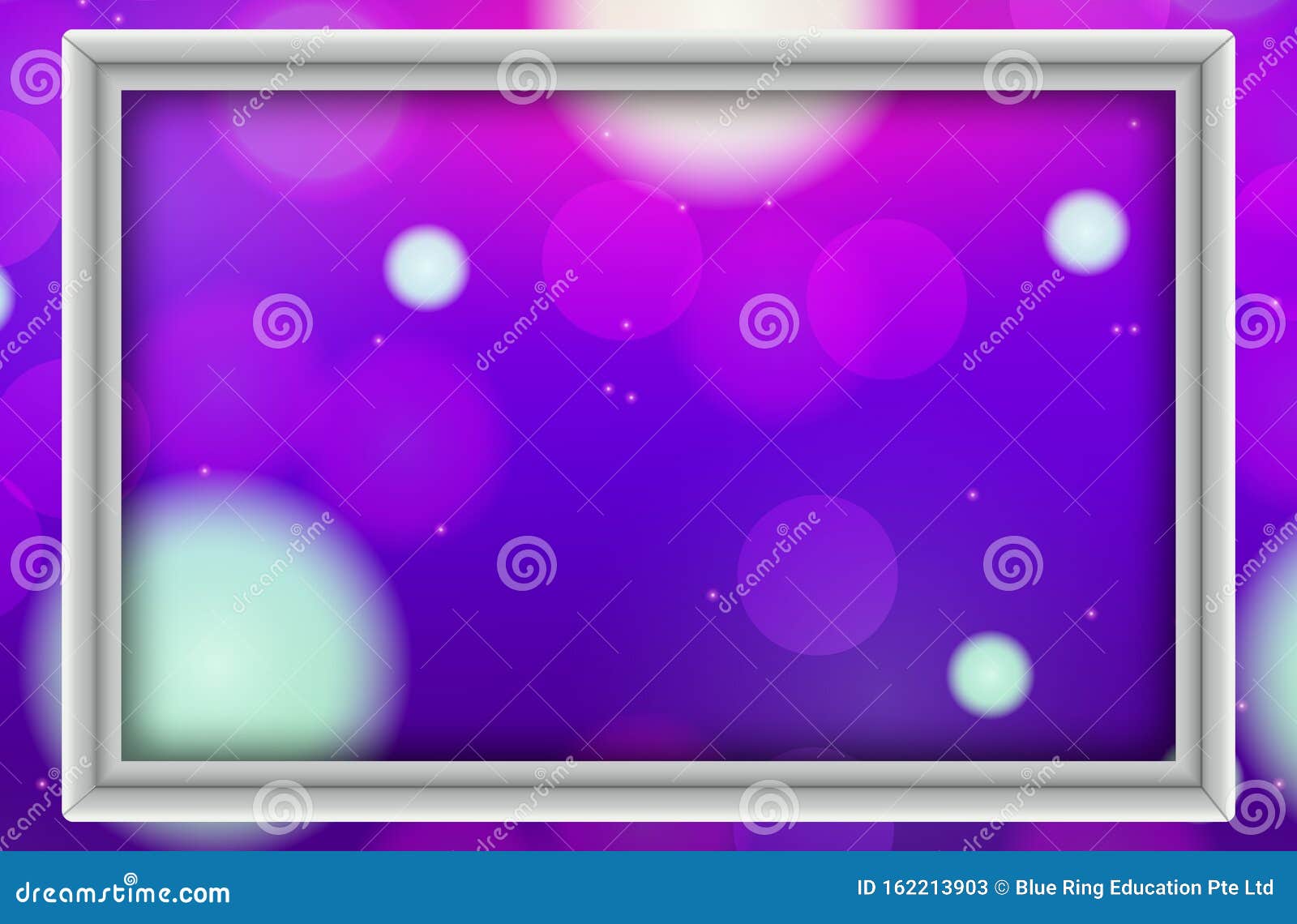 Frame Template Design with Purple Light Stock Vector - Illustration of ...