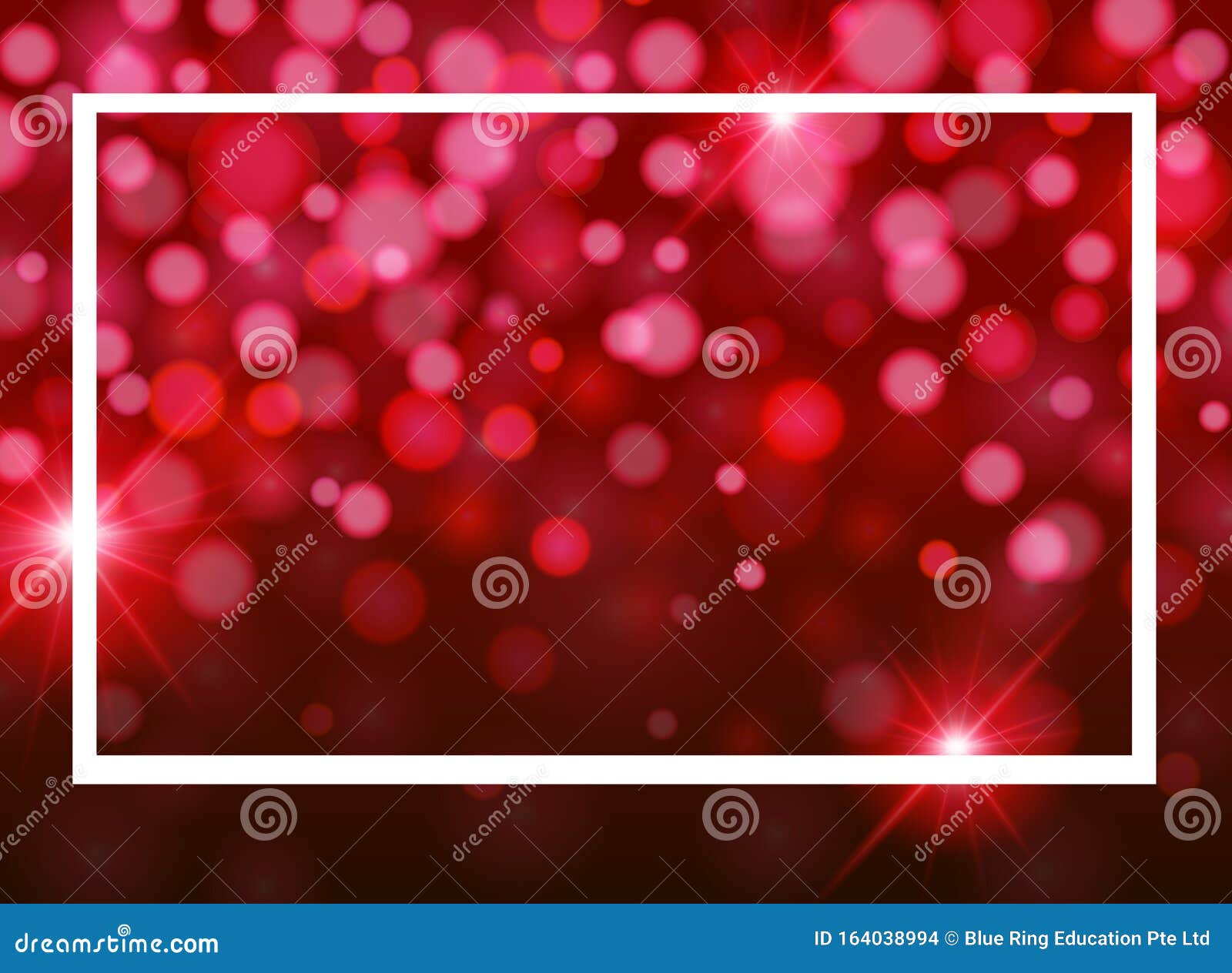 Frame Template Design with Red Light Stock Vector - Illustration of ...