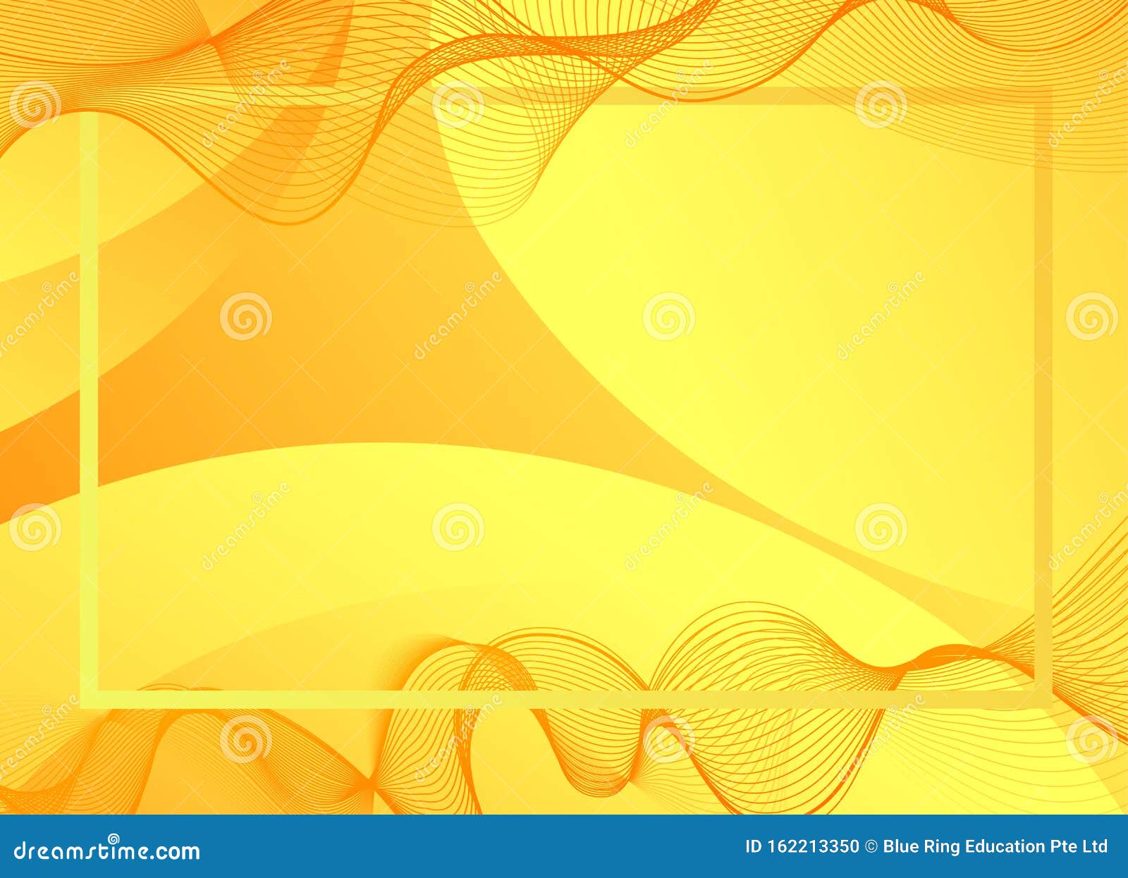 Frame Template Design with Yellow Background Stock Vector ...