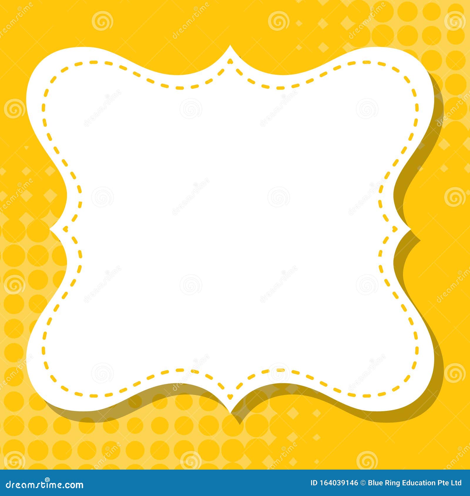 Frame Template Design with Yellow Background Stock Vector ...