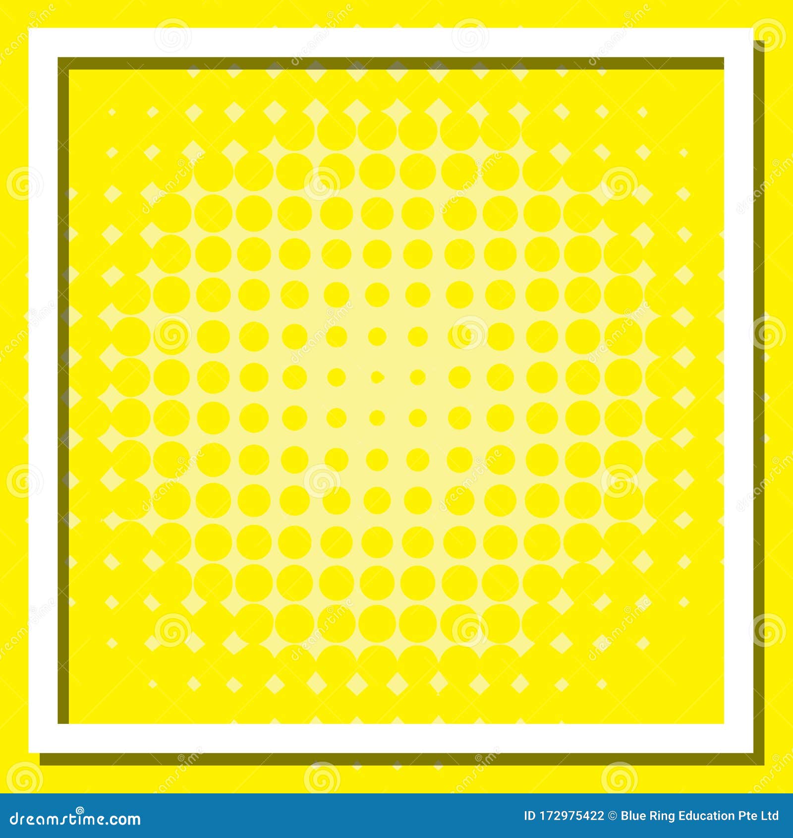 Frame Template Design with Yellow Background Stock Vector ...