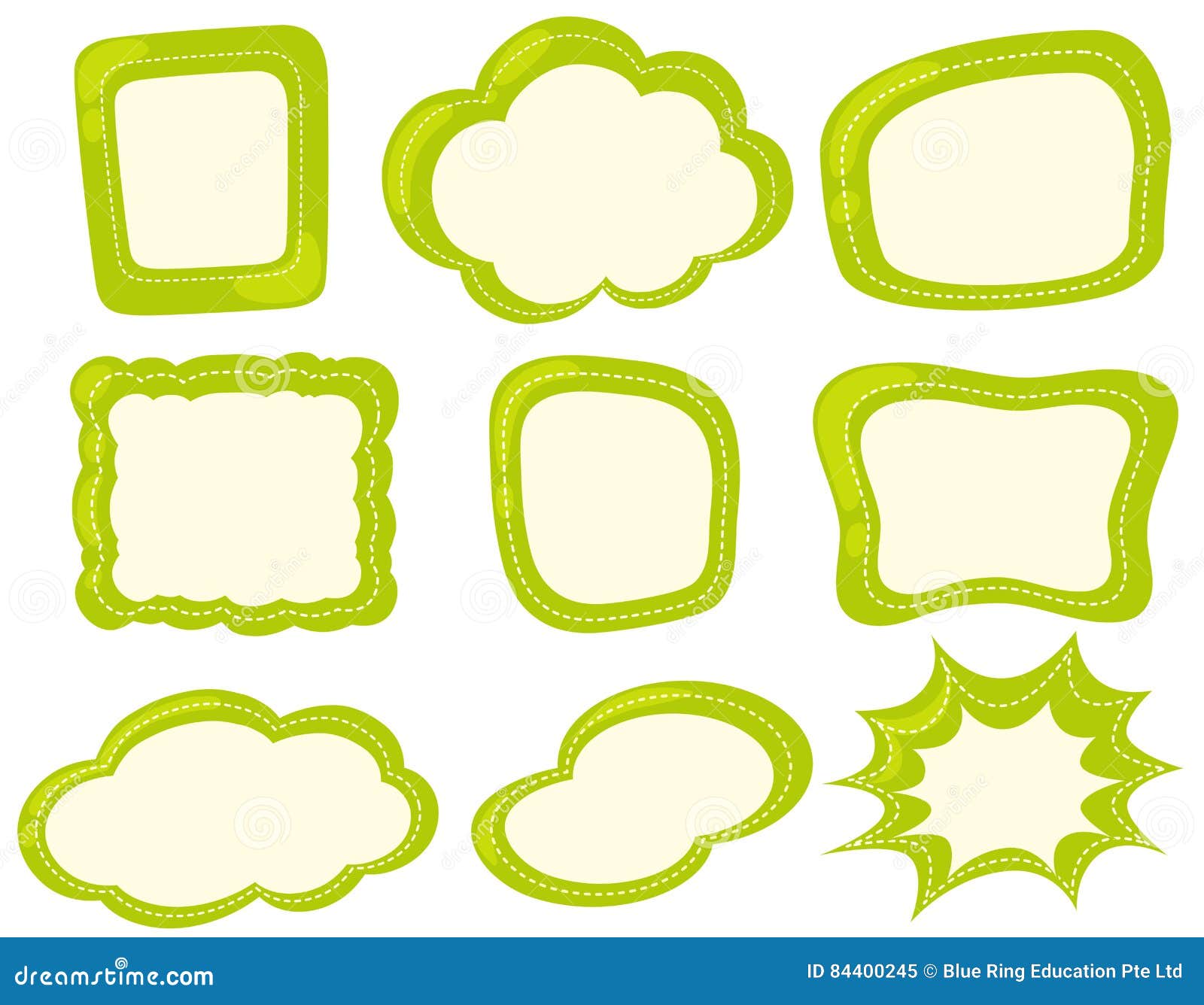 Frame Template in Green Color Stock Illustration - Illustration of ...