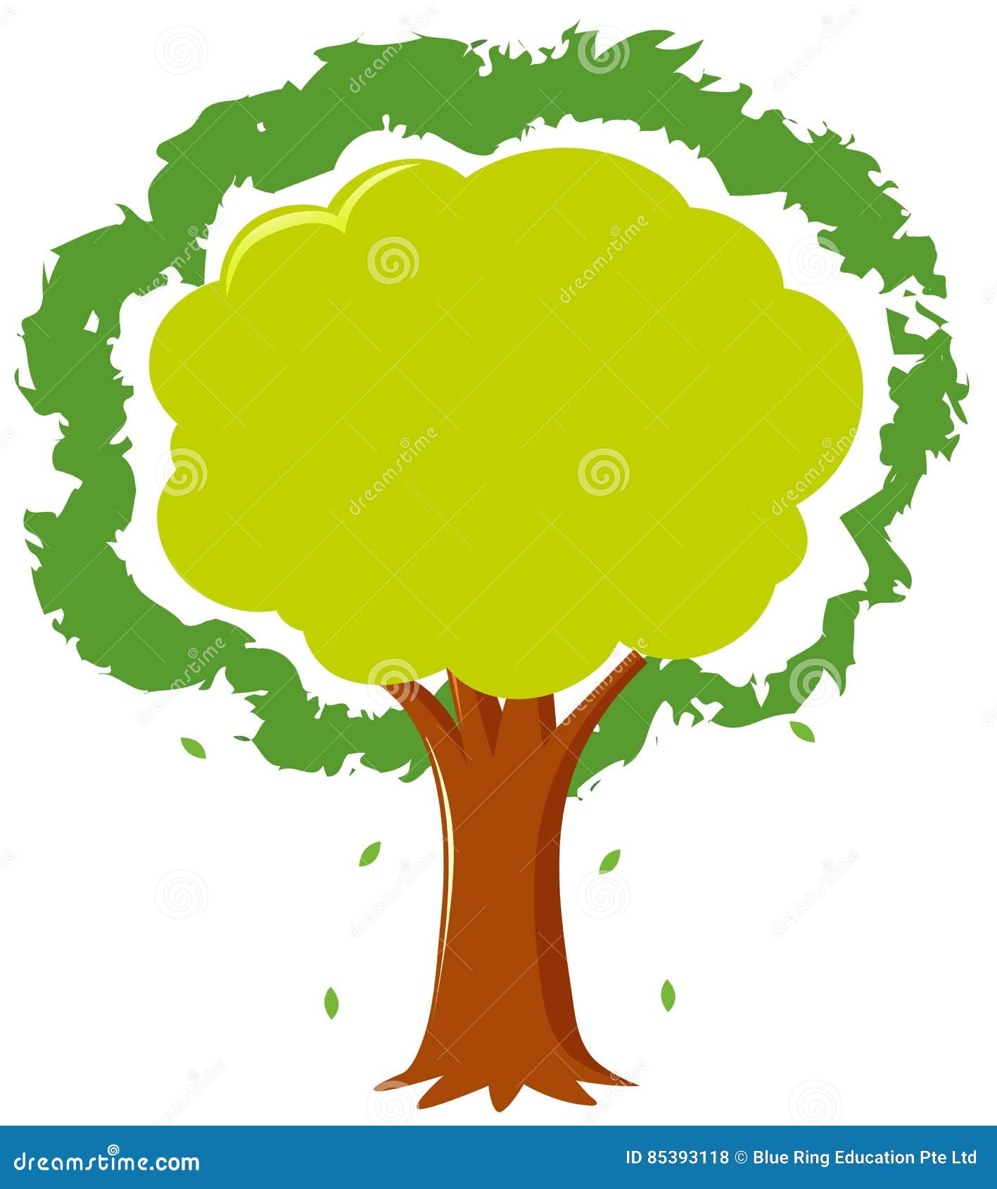 Frame Template with Green Tree Stock Vector - Illustration of tropical ...