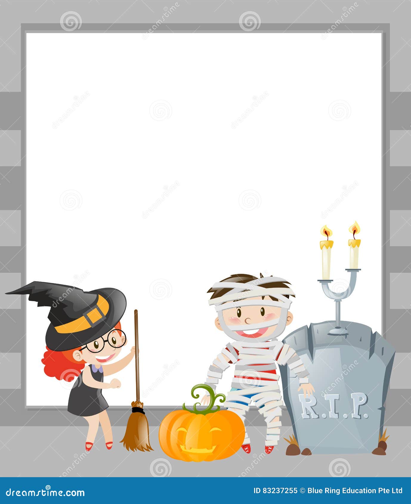 Frame Template with Halloween Theme Stock Illustration - Illustration ...