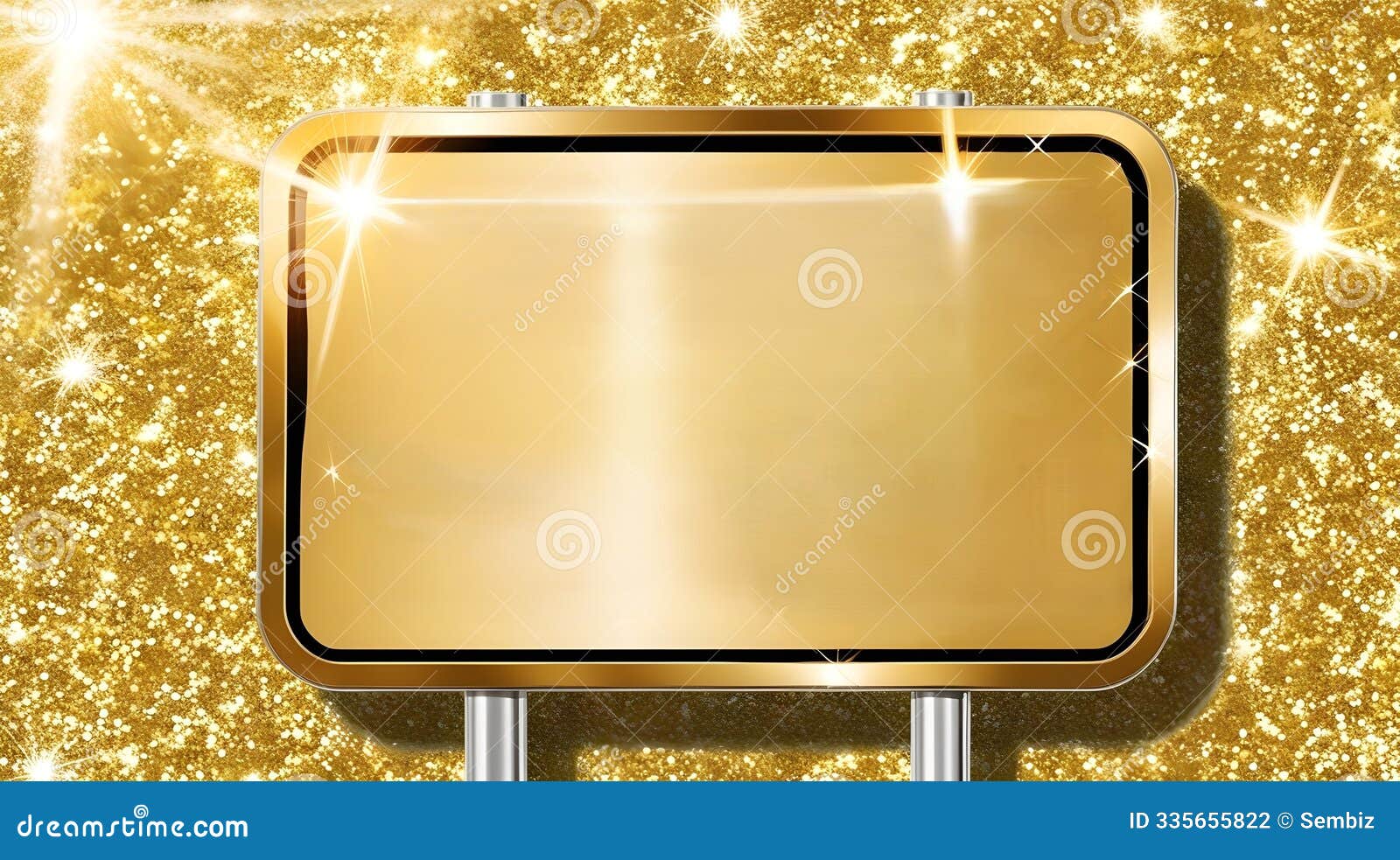 Frame for Text, Advertising Template with Free Space on Rectangular ...