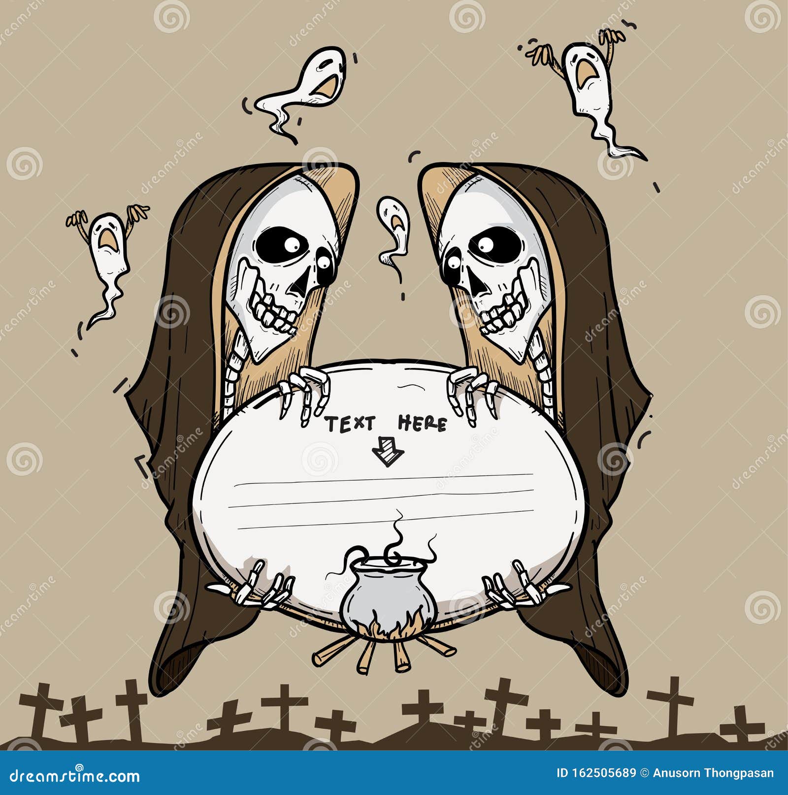 Frame Text ,background Haunting For Halloween Black And White Skull ...