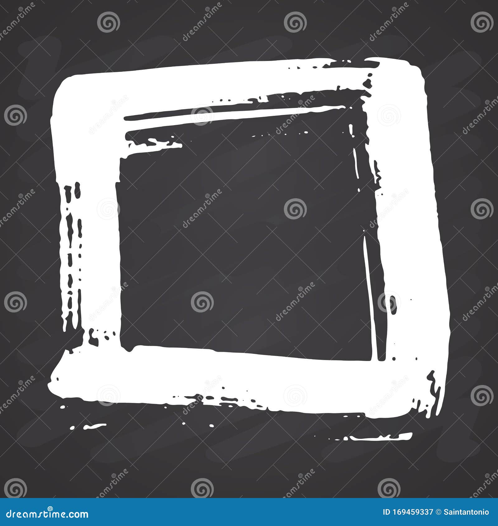 Frame or Text Box, Grunge Textured Hand Drawn Elements Set, Vector ...