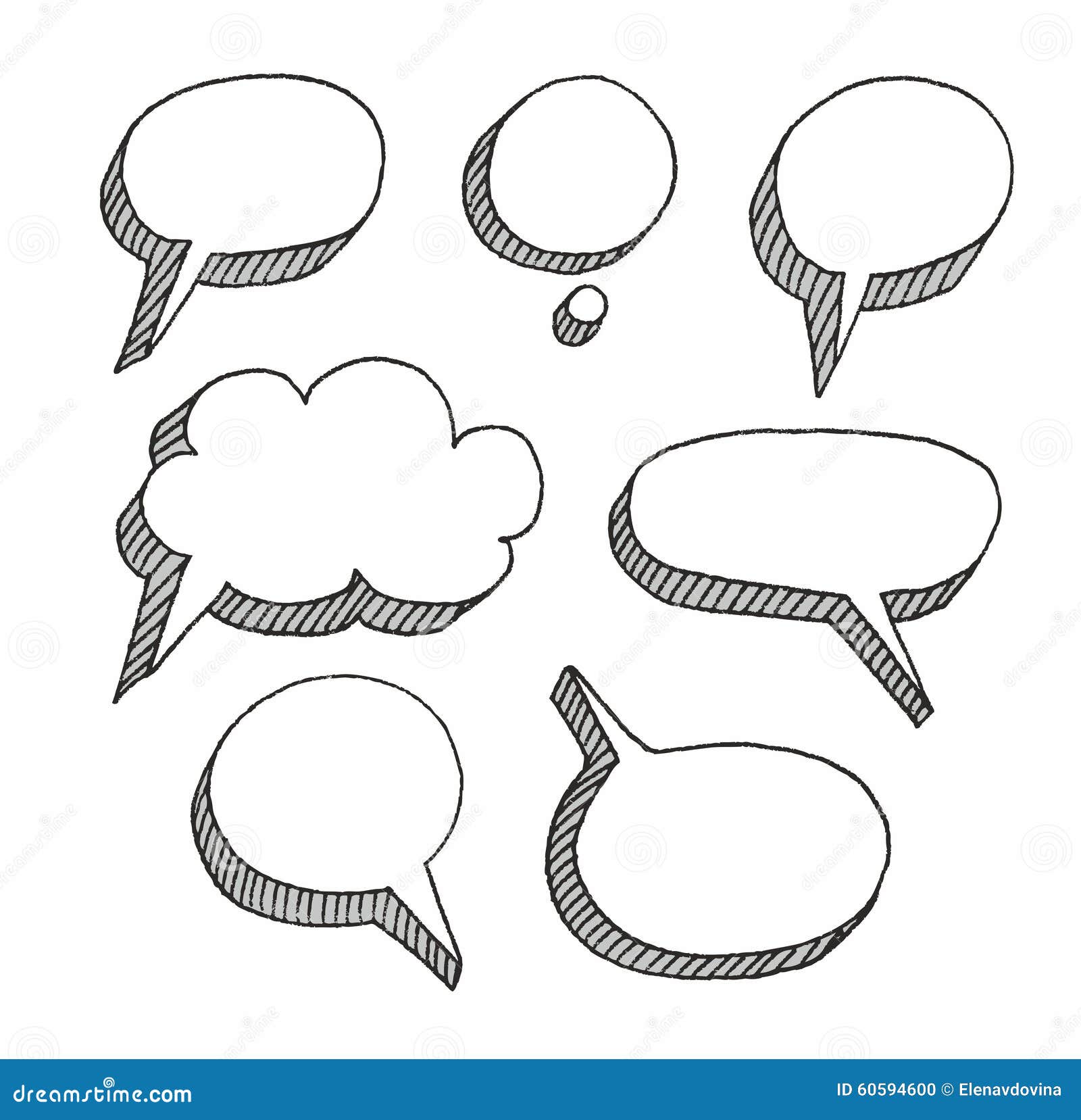 Frame, Text, Cloud, Round, Ellipse, Thickness, Shading, Line, White ...