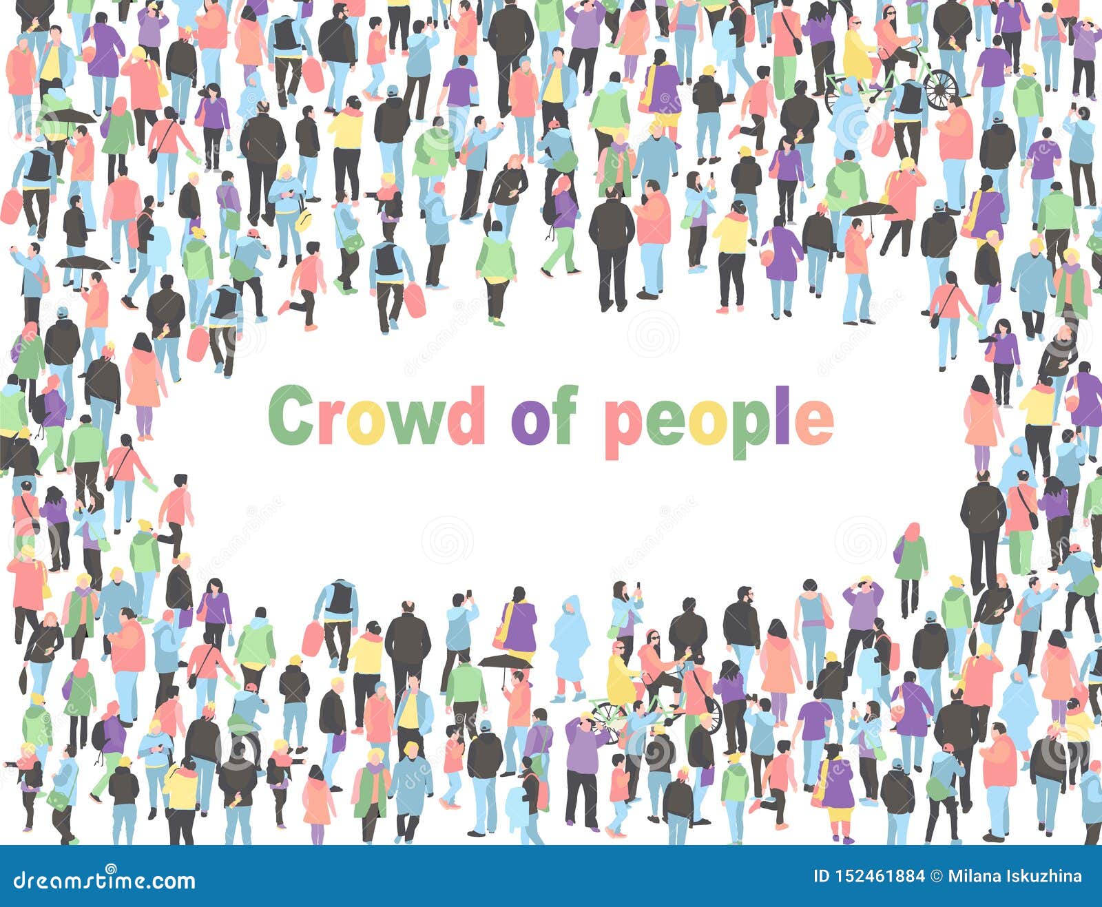 Frame for text with people stock vector. Illustration of idea - 152461884