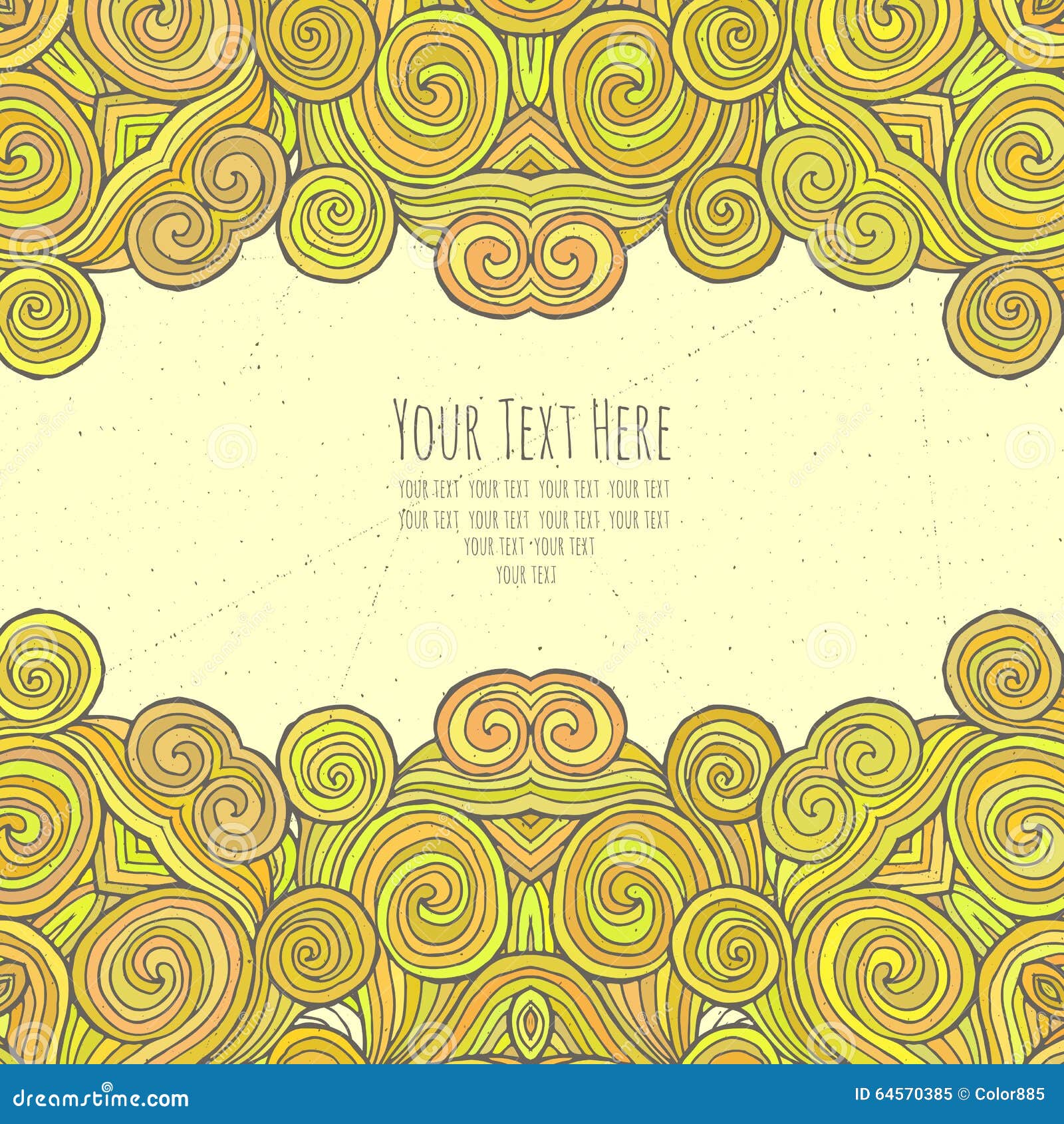 Frame for text stock vector. Illustration of motif, retro - 64570385