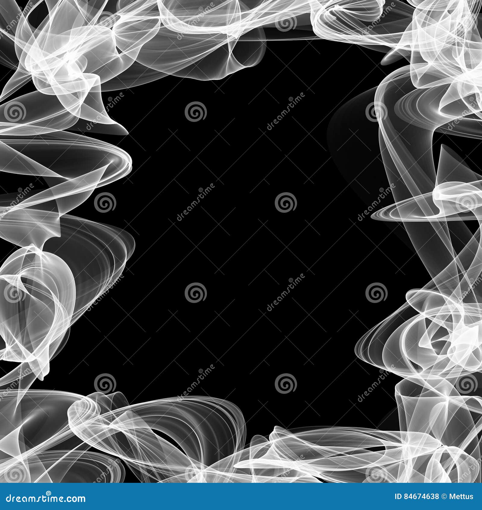 Frame for Text Made of White Smoke Stock Illustration - Illustration of ...