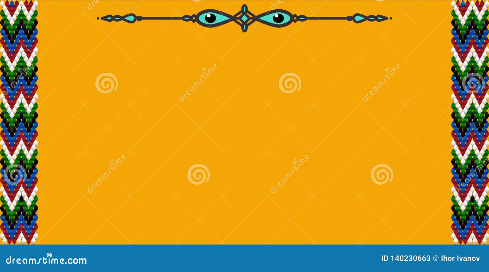 Frame for Text with a Pattern on Bedouin Fabric Sadu Stock Illustration ...