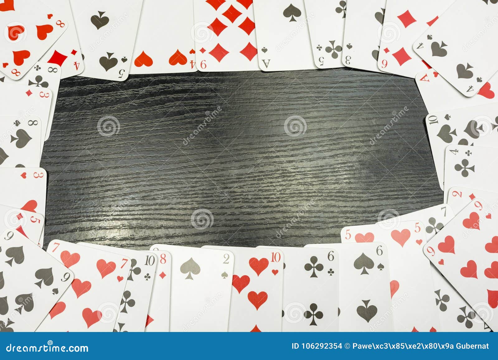 A Frame for Text from Playing Cards. Stock Photo - Image of fifty ...