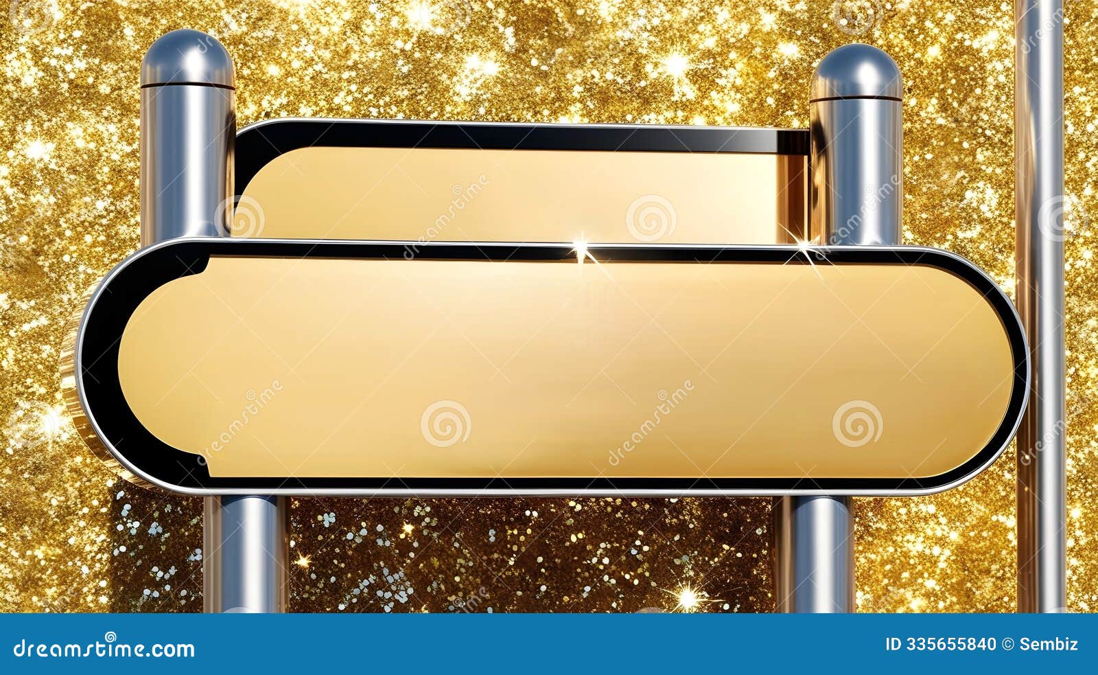 Frame for Text, Rectangular Billboard Mockup with Customizable Text and ...