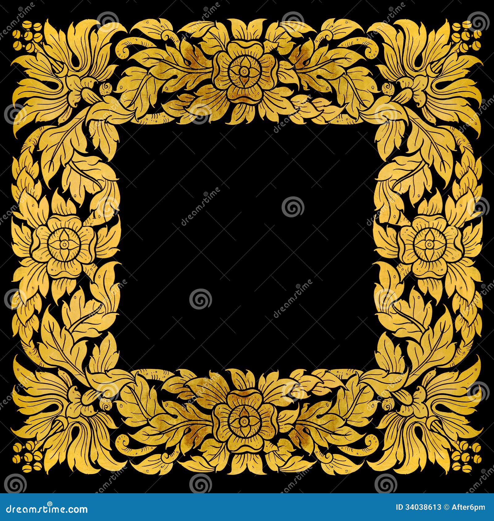 Frame thai art pattern stock image. Image of ancient - 34038613