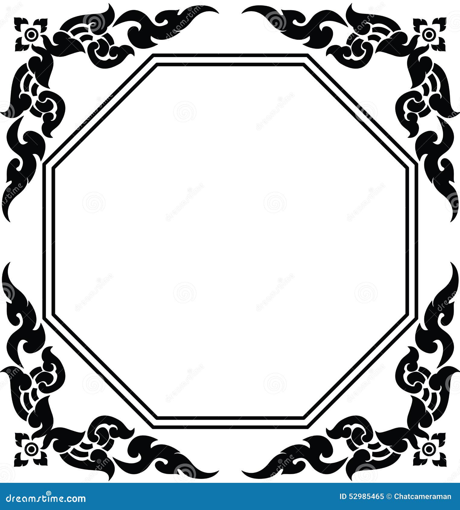 Frame of Thai pattern stock vector. Illustration of decorative - 52985465