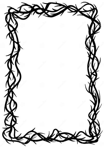 Frame of Thorns, Graphic Element Stock Illustration - Illustration of ...
