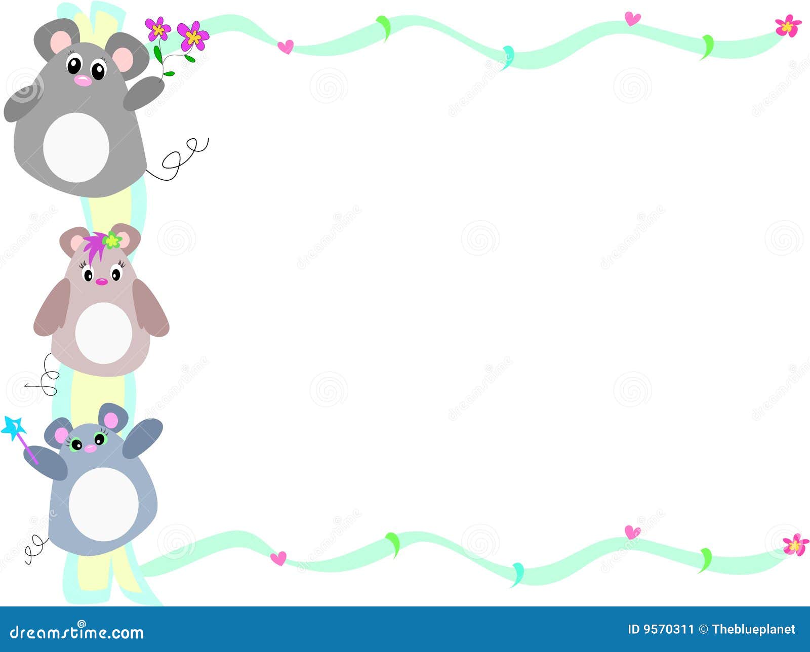 Frame of Three Mice stock vector. Illustration of frame - 9570311