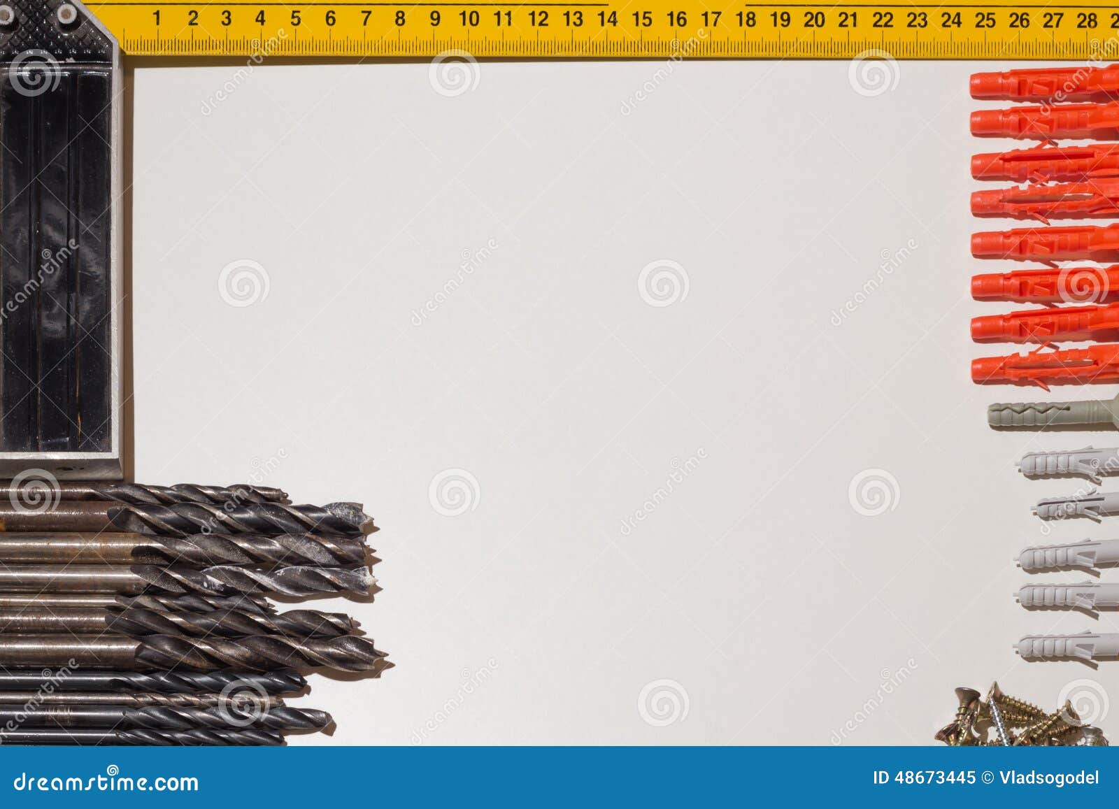 Frame of tools stock image. Image of closeup, isolated - 48673445