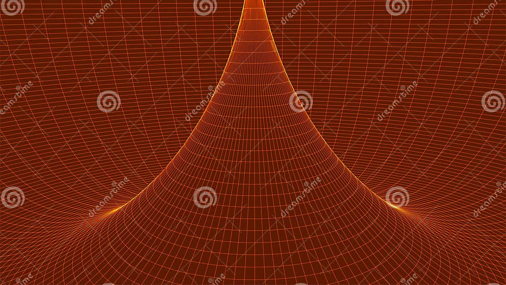 Frame Torus with Connected Lines and Dots. 3D Texture of a Wormhole ...