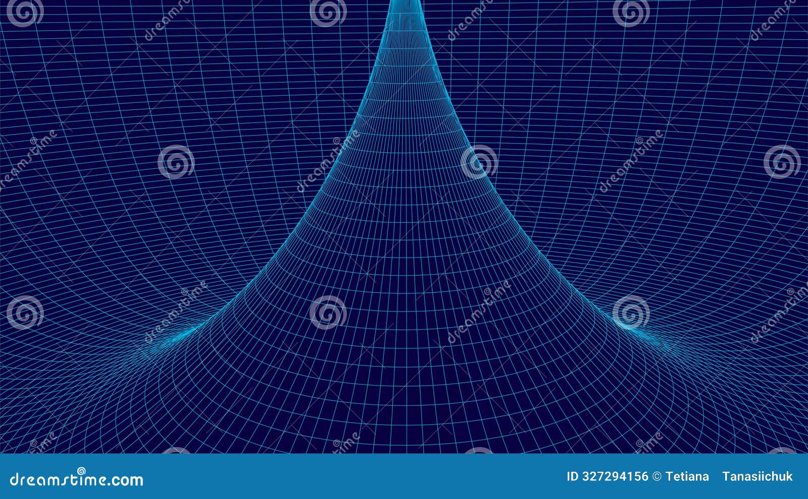 Frame Torus with Connected Lines and Dots. 3D Texture of a Wormhole ...