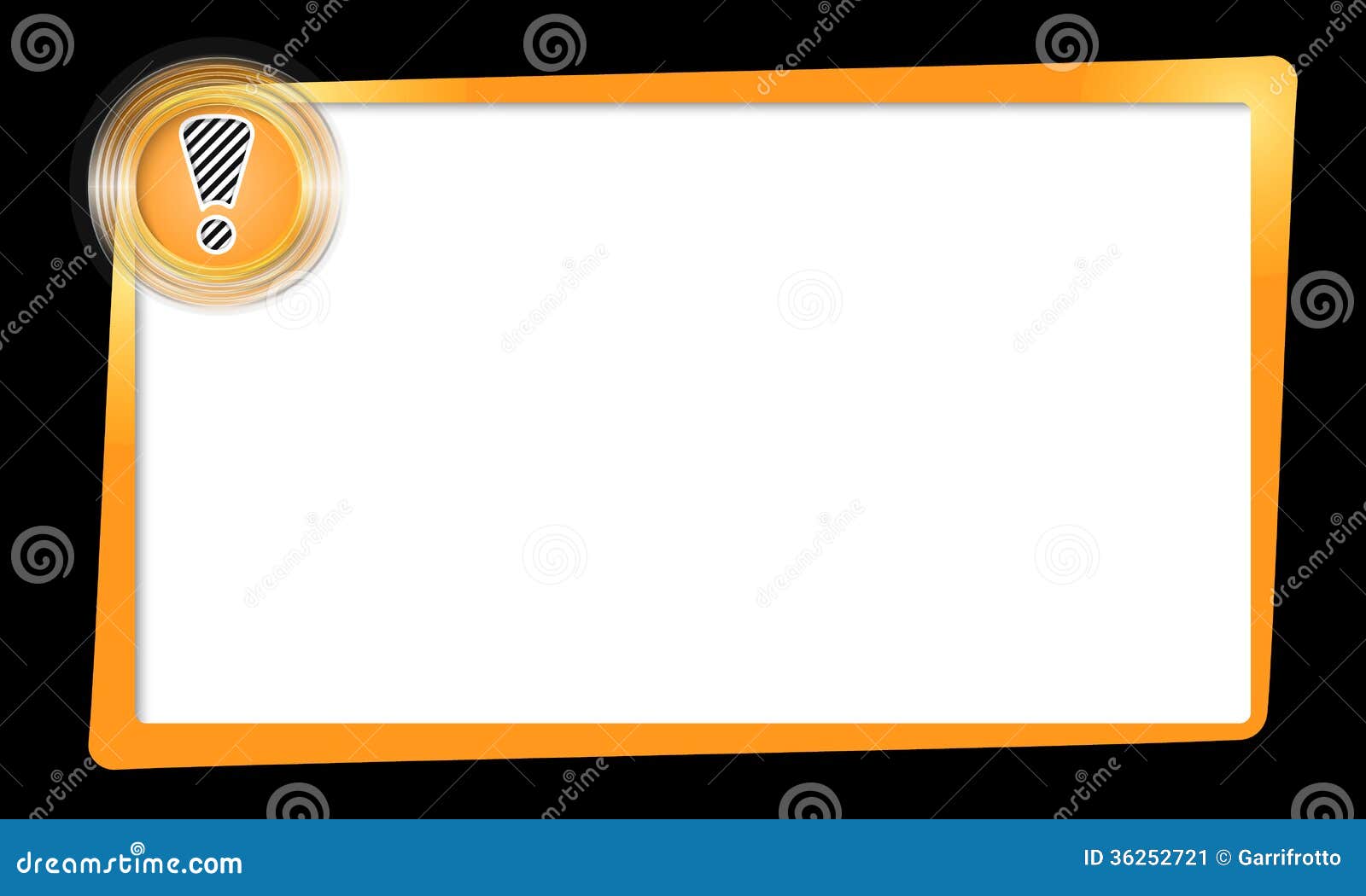 Frame and Transparent Circles with Exclamation Mark Stock Vector ...