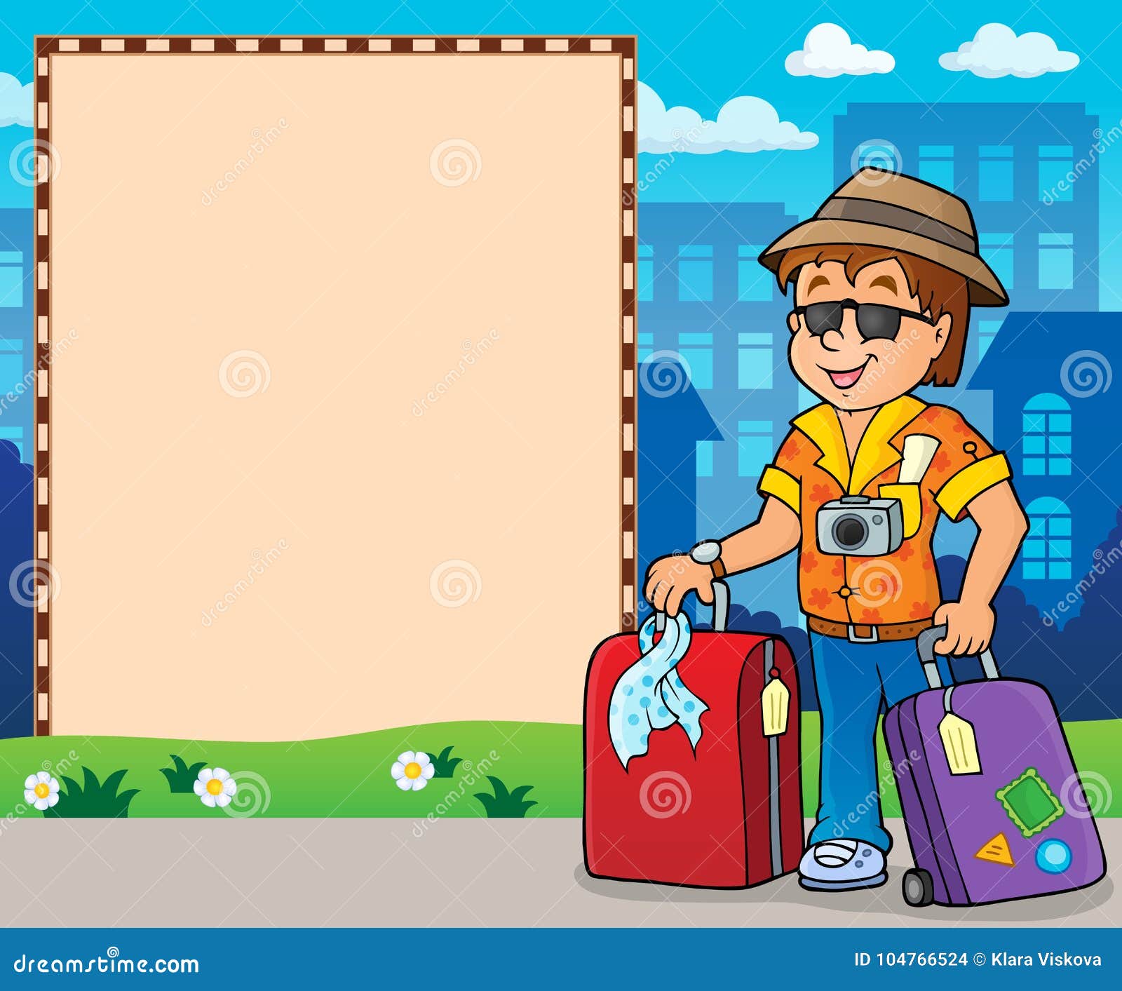 Frame with Travel Thematics 2 Stock Vector - Illustration of happiness ...