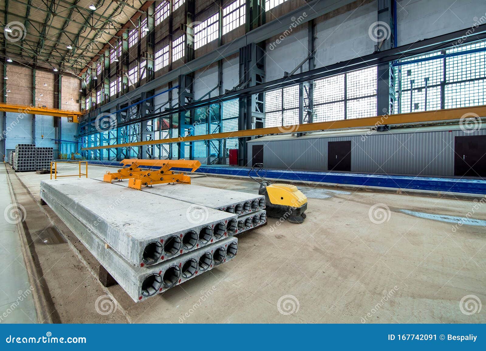 Frame-type Warehouse of Iron Construction. Stock Image - Image of ...