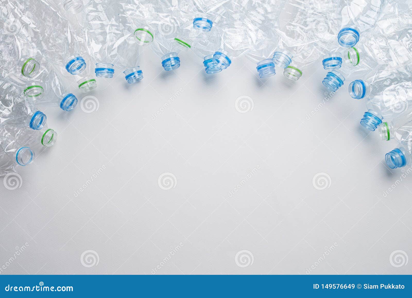 Frame Of Used Plastic Bottles Background. Recycle Concept Stock Image ...