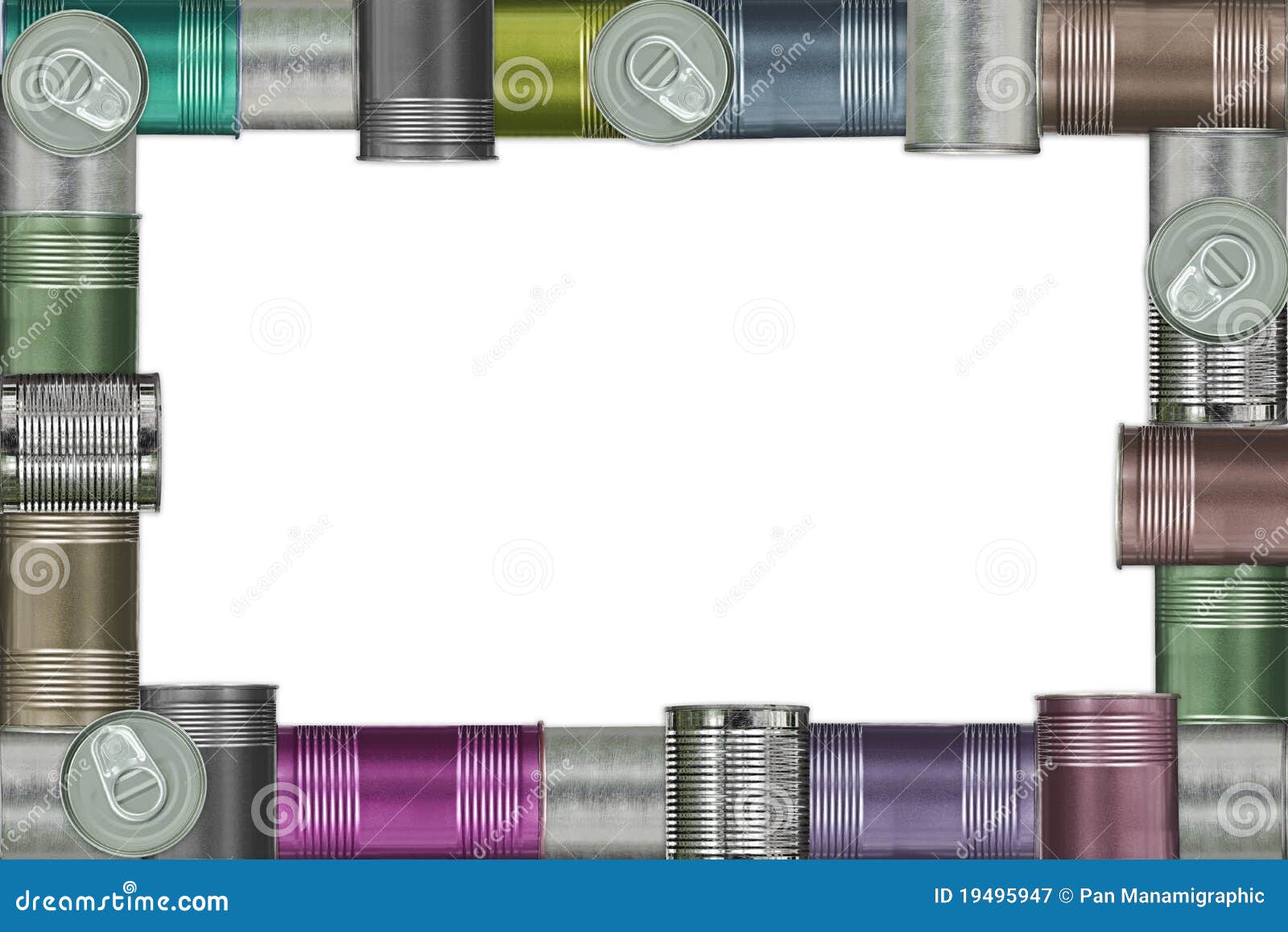 Frame of variety cans stock image. Image of industry - 19495947