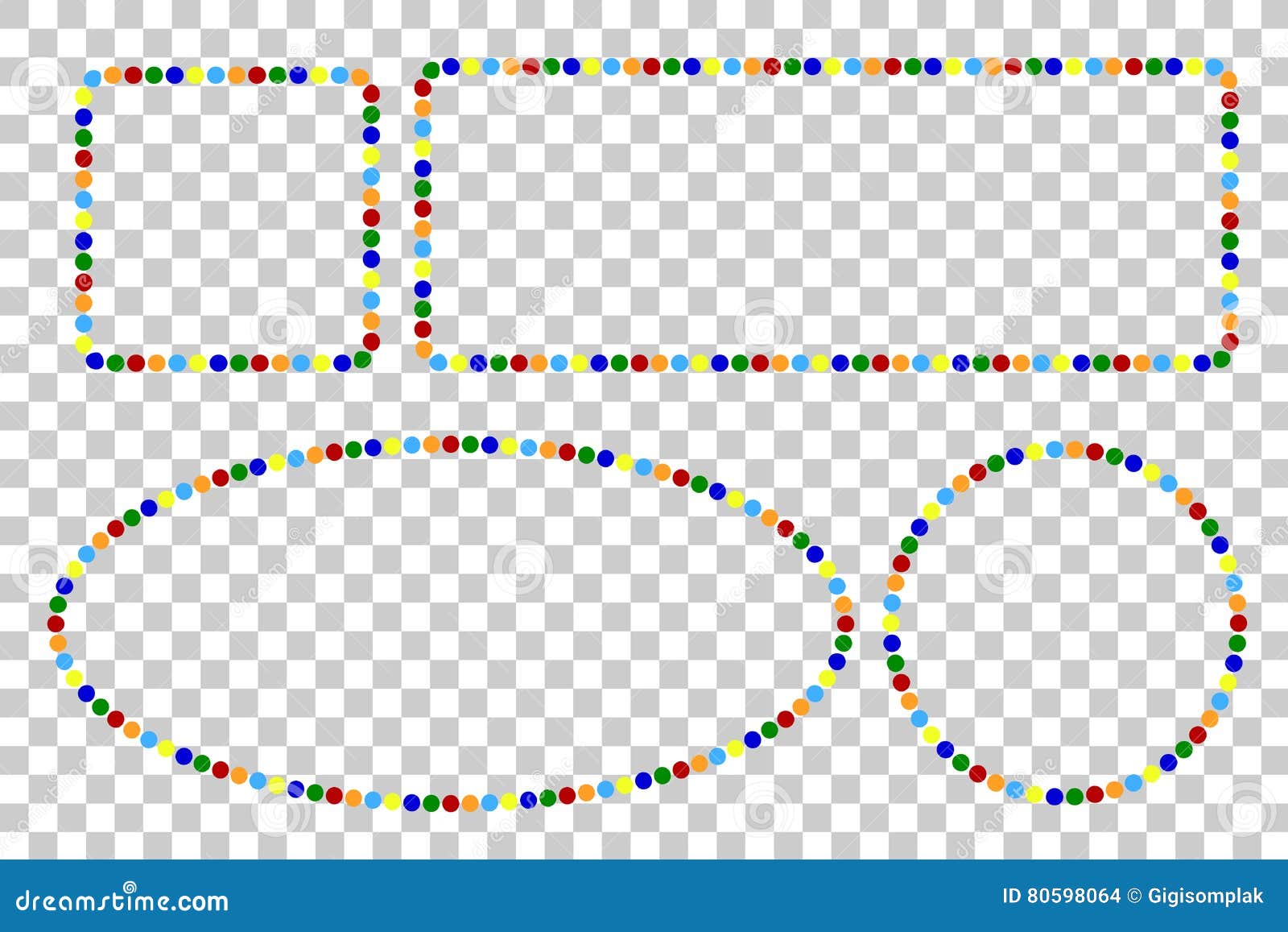 Frame - Various Color Dots stock vector. Illustration of concept - 80598064