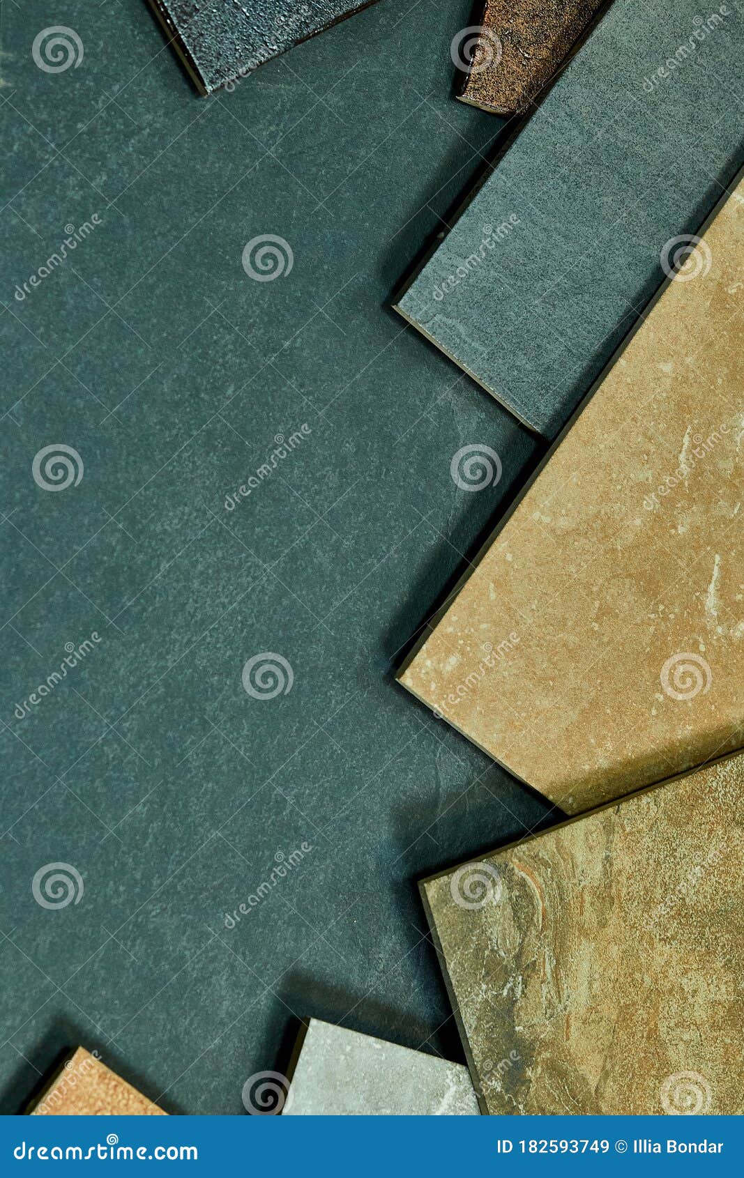 Frame of Various Decorative Tiles Samples. Colorful Samples of a Stone ...